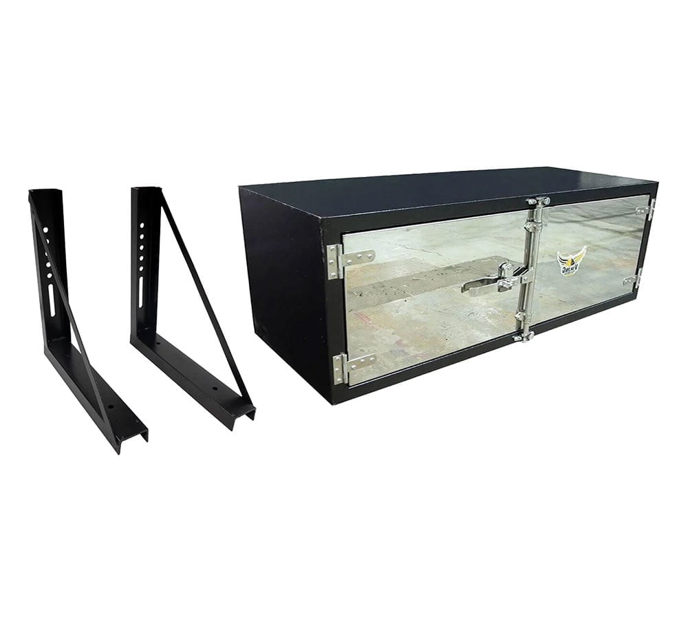 Trailer Underbody Tool Box & Mounting Bracket Kit - 24"x24"x60" Steel ...
