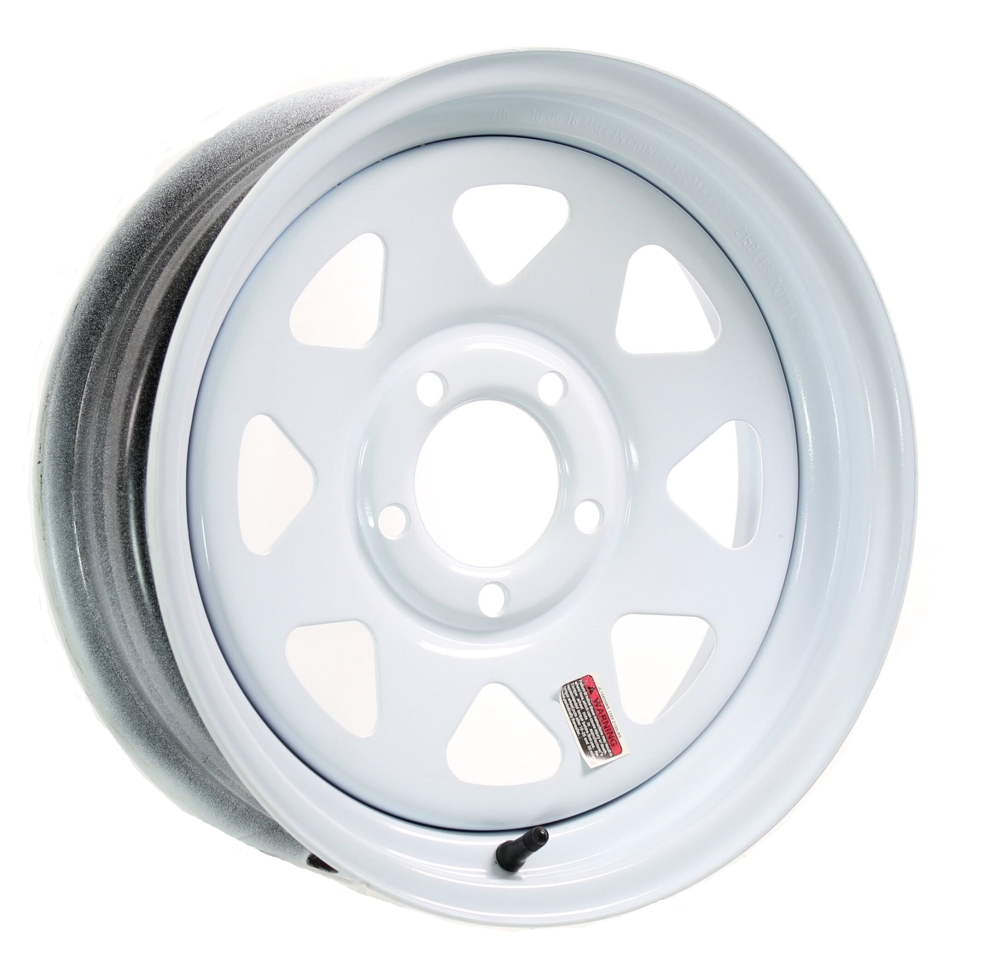 "eCustomhitch White Steel Spoke Trailer Wheel Rim, 14x5.5, 5 Lug 4.5 ...