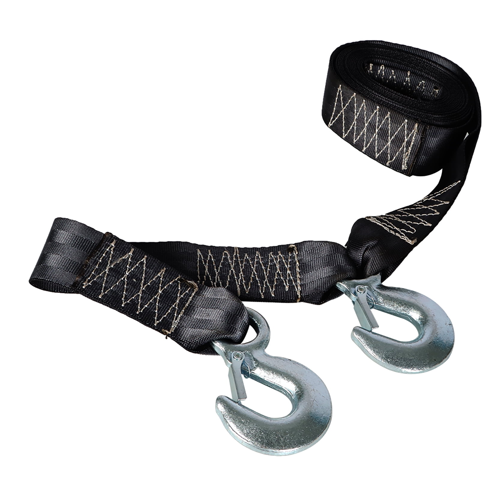 Trailer Winch Strap (16 Feet) Adjustable Heavy Tie Down Straps with 2 ...