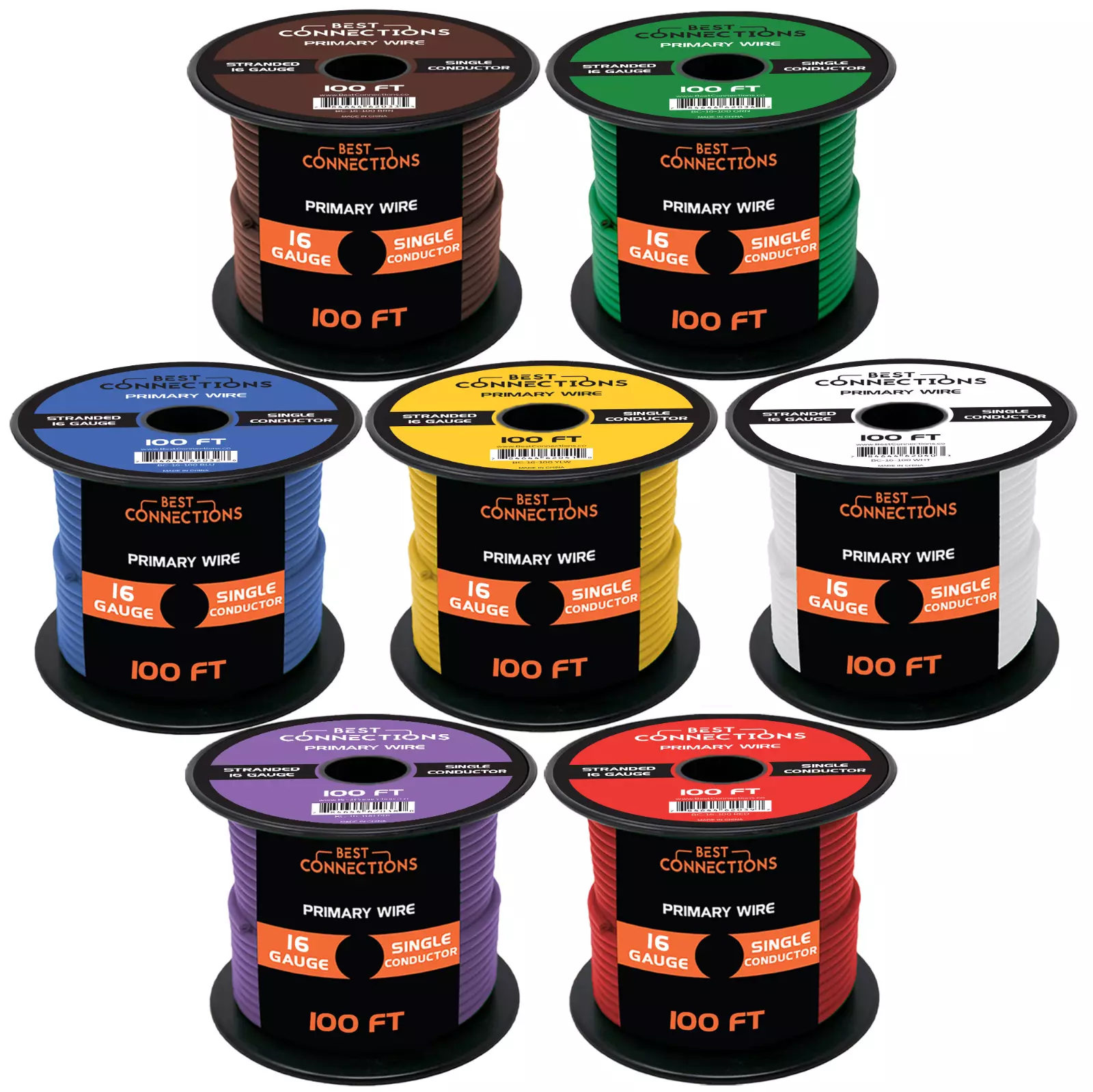 Trailer Wire Light Cable for Harness 7 Way Cord 16 Gauge - 100ft roll ...