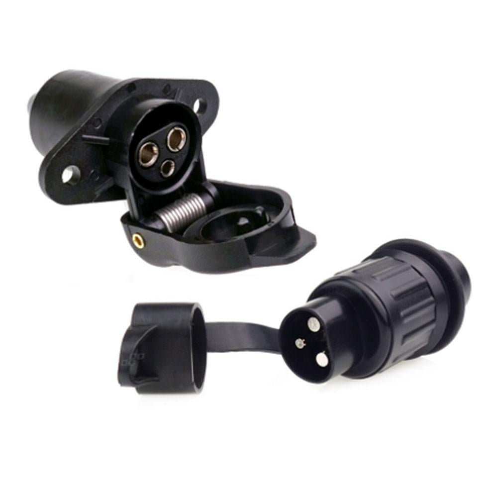 Trailer tractor plug socket 3Pin 12V 24V Agricultural Forest Winch Fast ...