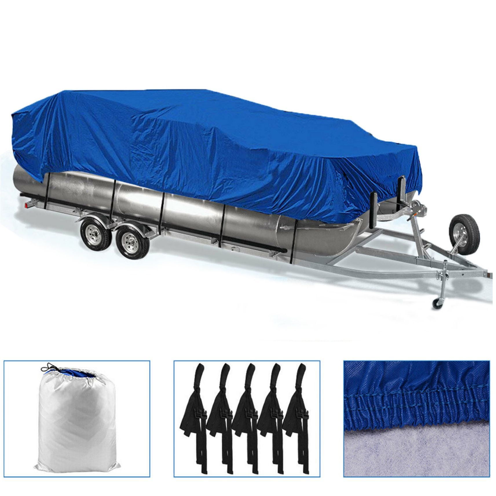Trailerable Boat Cover, Heavy Duty 21 22 23 24FT Waterproof Boat Cover ...