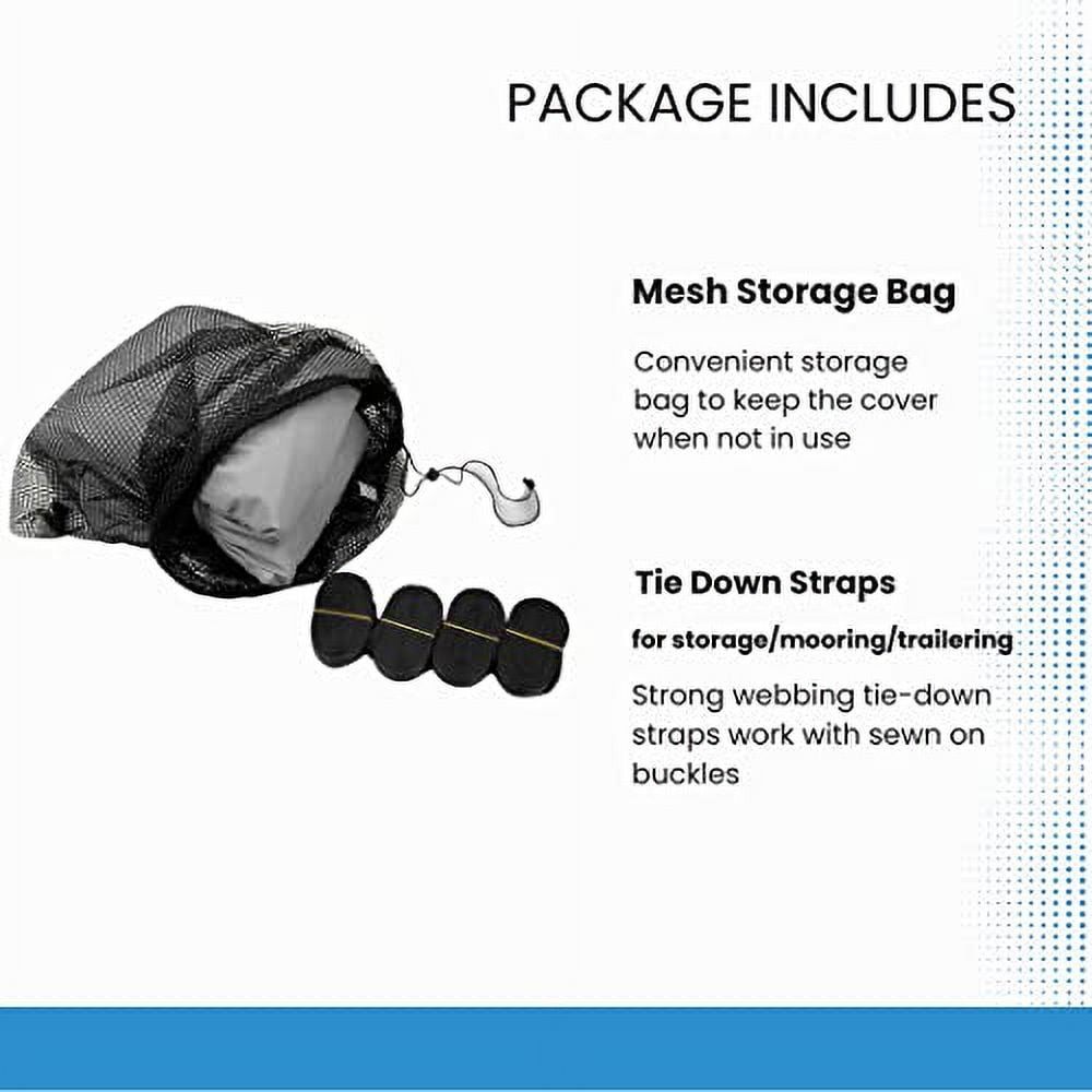 Trailerable Inflatable Boat Cover, Heavy Duty UV Resistant Waterproof ...