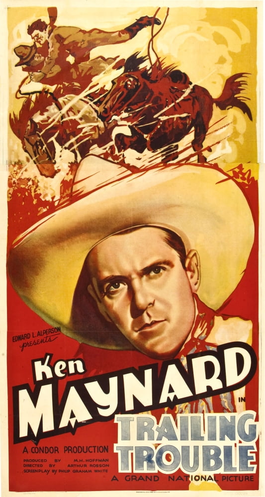 Trailing Trouble Ken Maynard 1937 Movie Poster Masterprint (11 x 17 ...