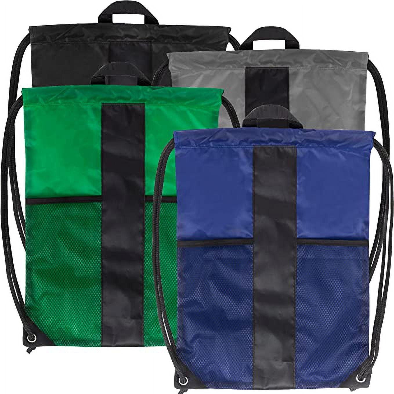 Trailmaker Basic Drawstring Bags, With Mesh Pocket, 18", Assorted ...
