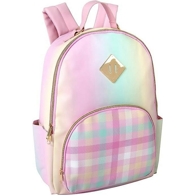 Trailmaker Emma & Chloe Vegan Leather Bookbag, Pink/Plaid for Kids ...