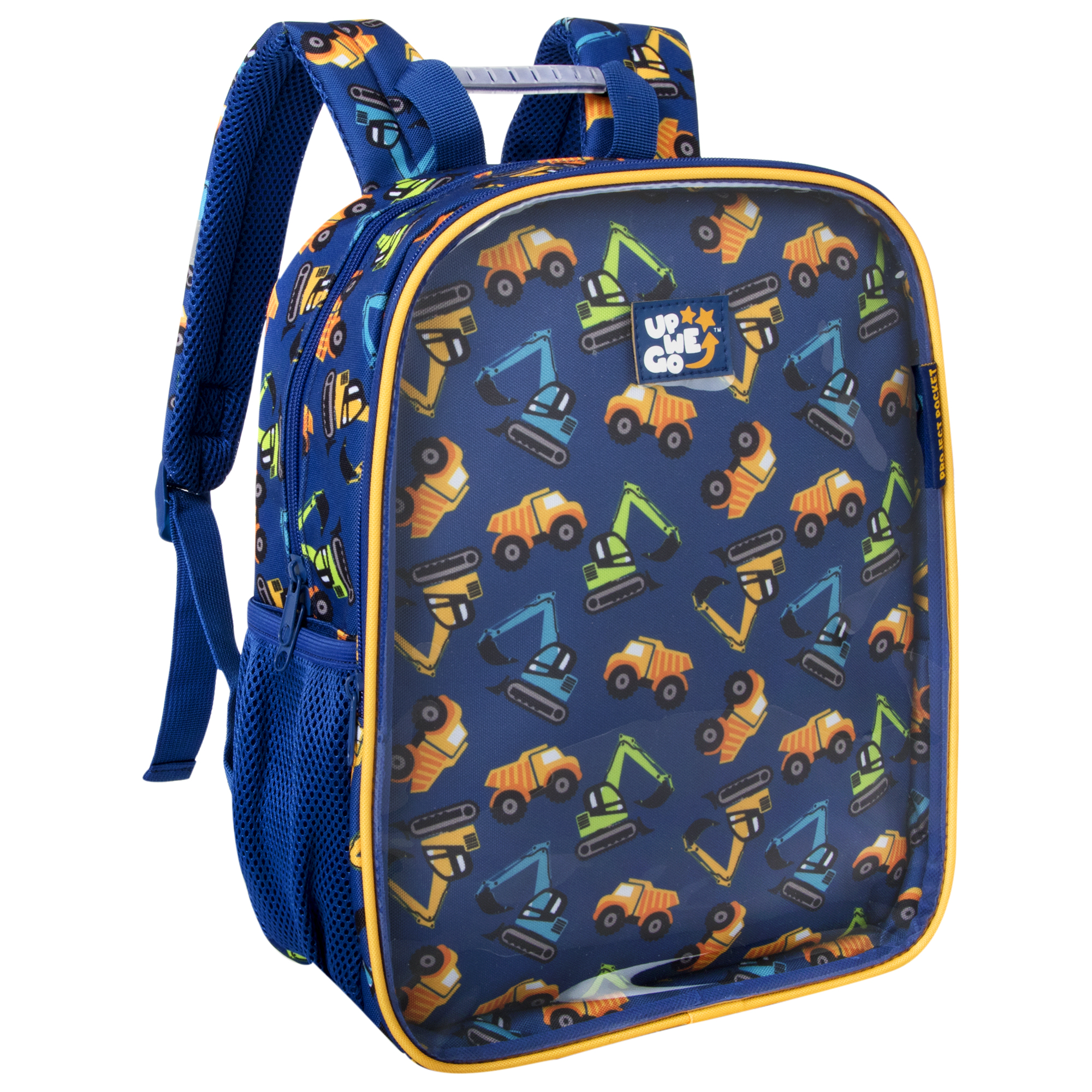 Up We Go 14"L Boys Patterned Backpack with Transparent Front Accessory ...
