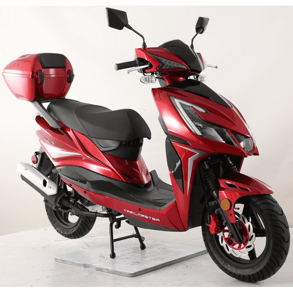 Trailmaster Trophy 50cc Scooter/Moped, Automatic CVT, Electric & Kick ...