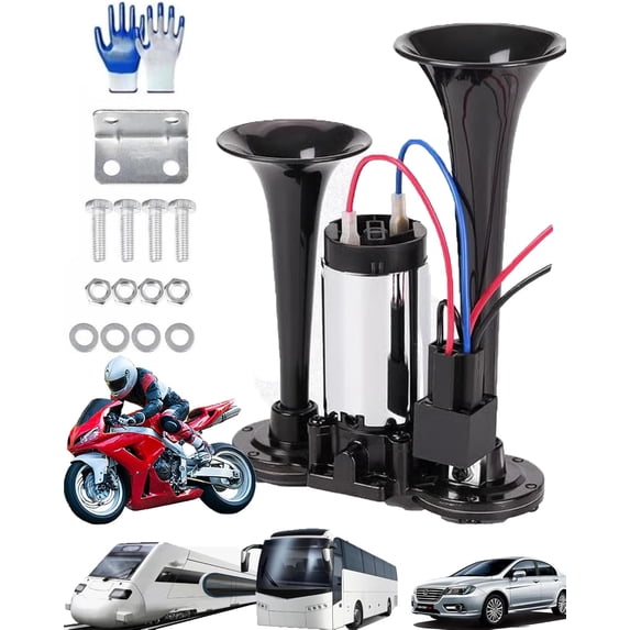 Train Air Horn for Truck Car, 2026 Upgraded Air Horn Dual Horn, 12/24V ...