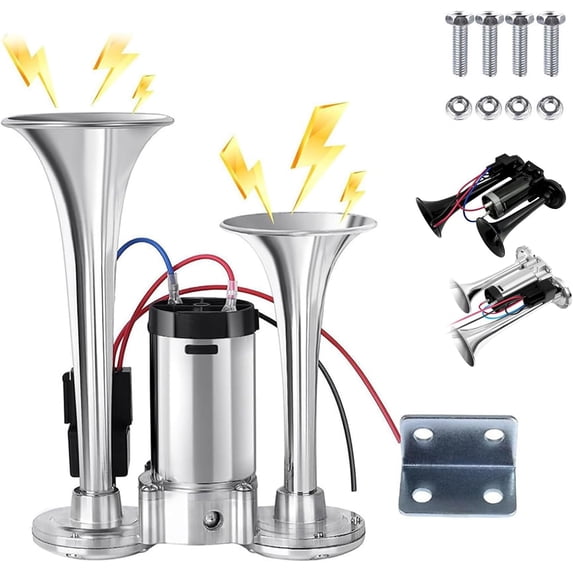 Train Air Horn for Truck Car,12/24V Universal Car Horns Kit with ...
