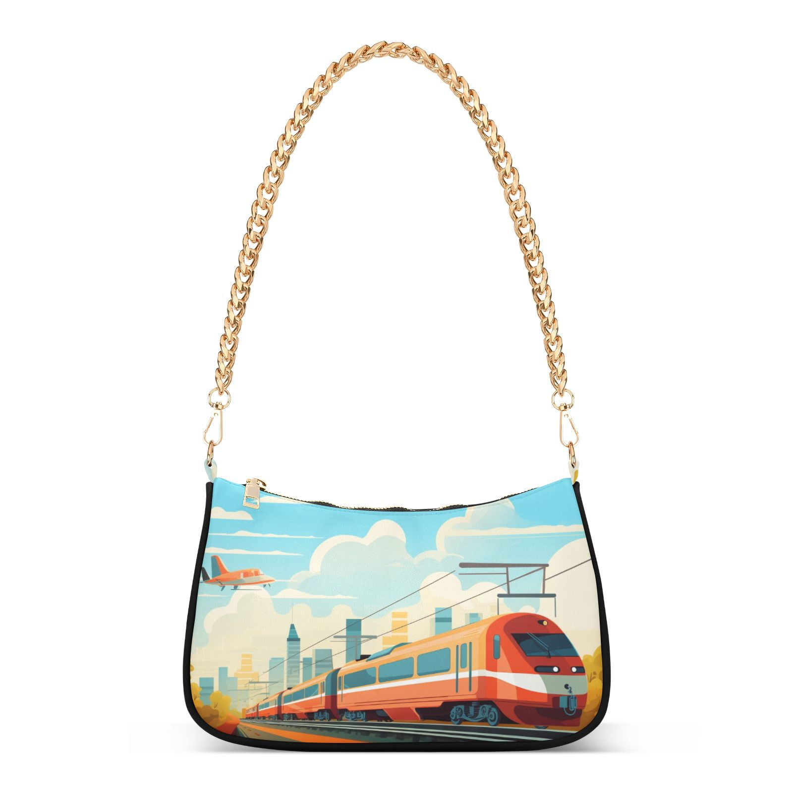 Train Airplane SkyWomen Small Shoulder Bag Crossbody Tote Hobo Bags ...