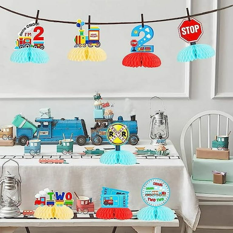 Railroad Theme Decorations Small Pull String Pinata For Train Birthday