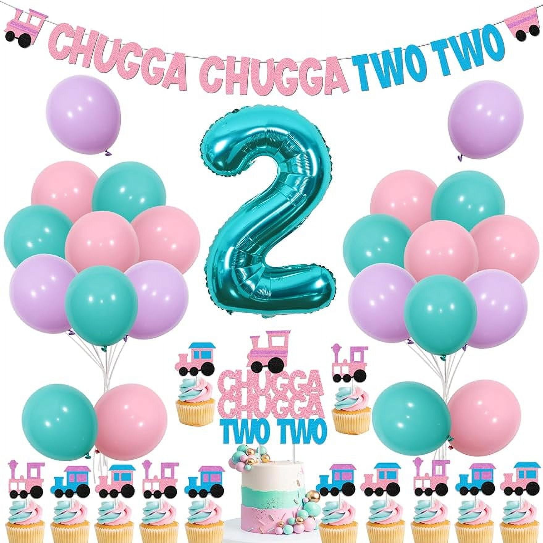Train Birthday Decors for 2nd Year Old Chugga Chugga Two Two Party ...