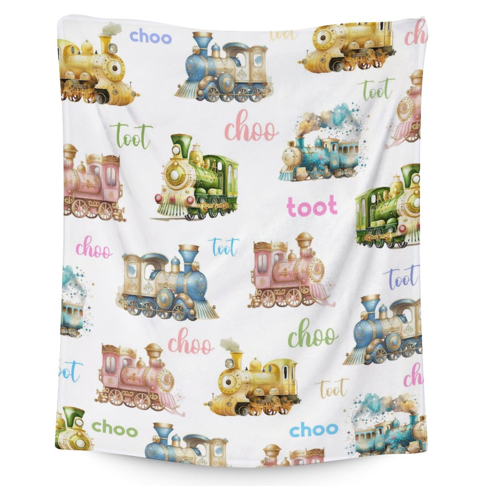 Train Blanket for Kids - 40"x50" Crib Size - Soft Fuzzy Plush Throws ...