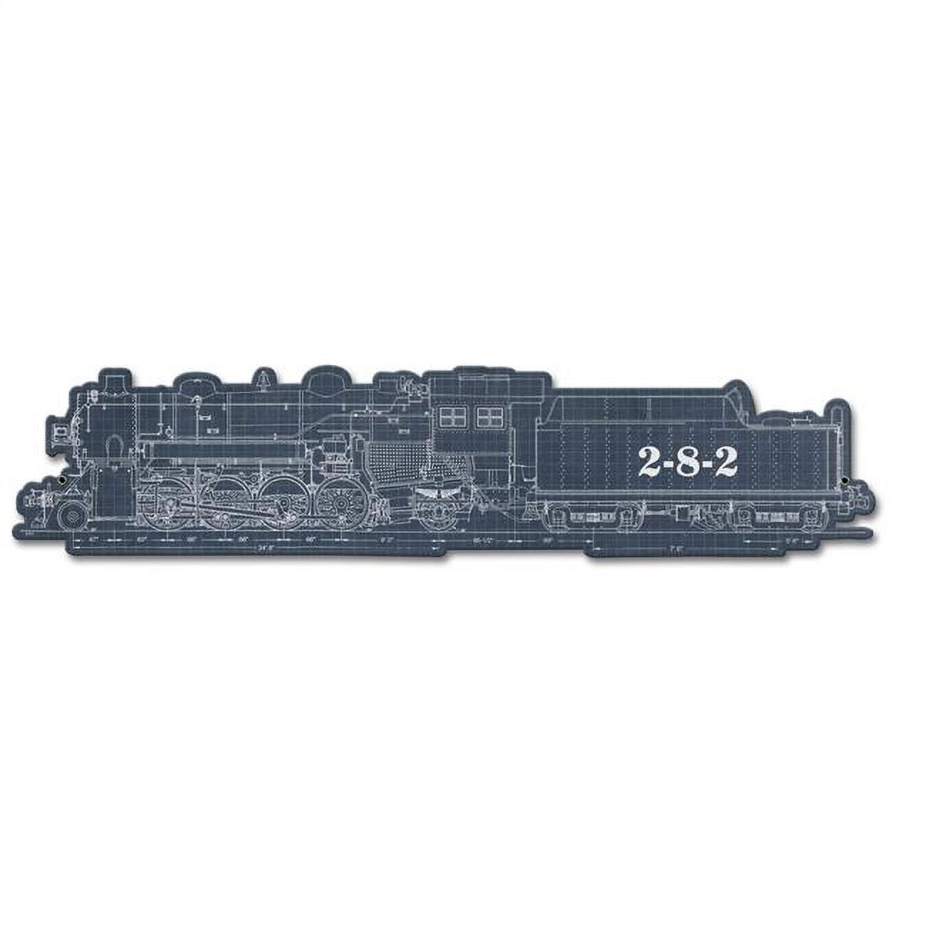 Train Blue Print 2-8-2 Plasma Metal Sign - 25 x 5 in. - Walmart.com