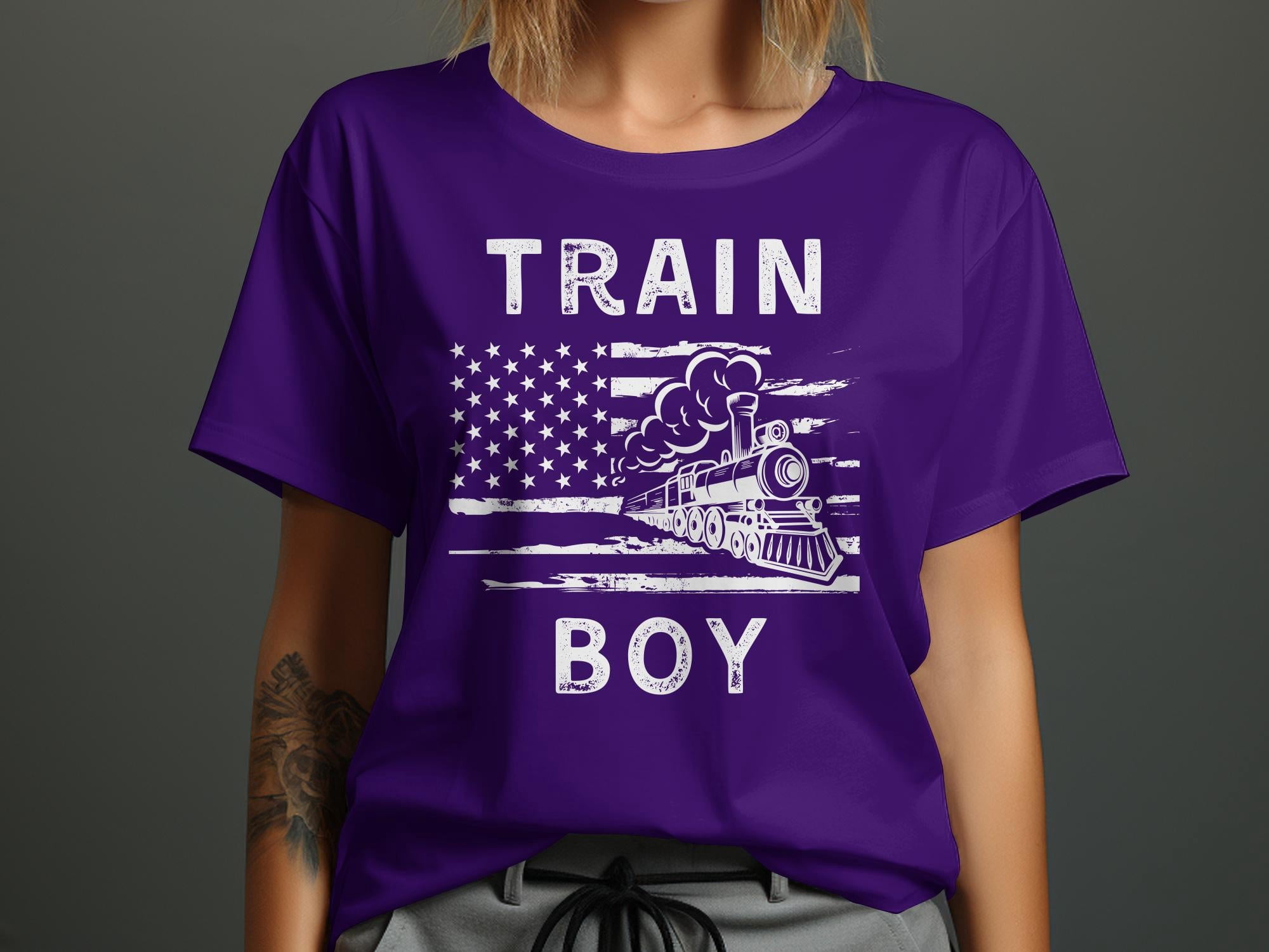 Train Boy Locomotive Tshirt Present Gift Boys Train Tshirt Kids Funny ...