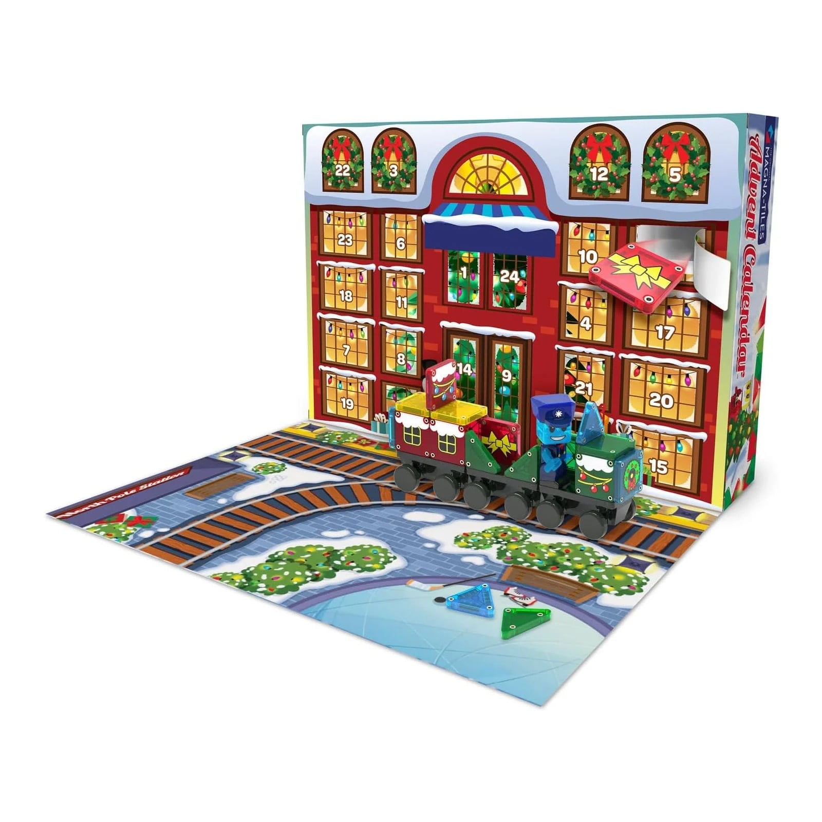 Train Building Block Countdown Toy Set (3D), Christmas Countdown ...