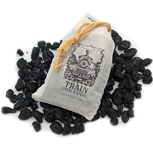 Train Coal Candy, Black Cherry Rock Candy Crystals, 2 Ounce Drawstring ...