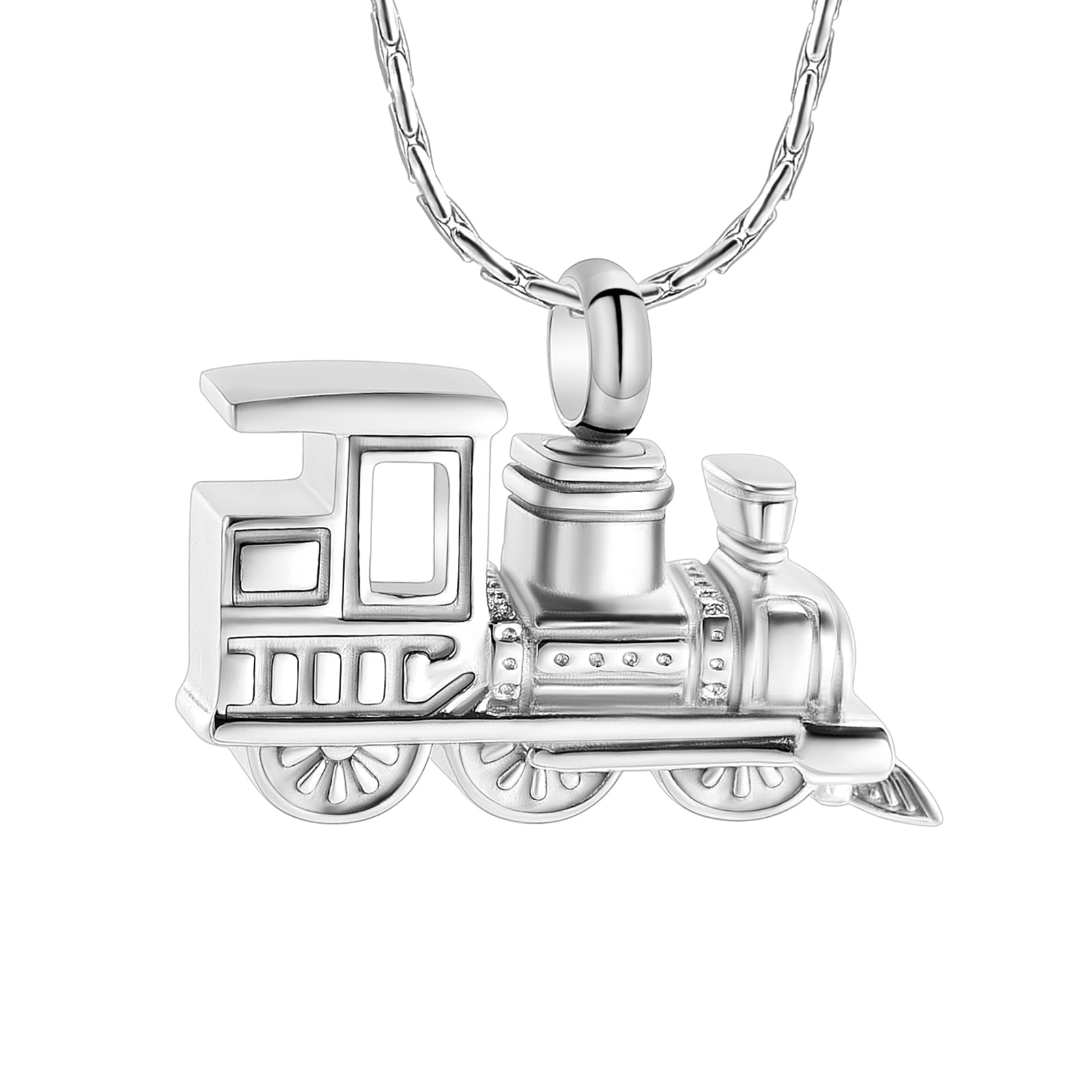 Train Cremation Jewelry for Ashes Holder Pendent for Ashes and Chain ...