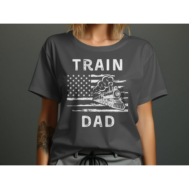 Train Dad Locomotive Tshirt, Fathers Day Gift, Tshirt for Men, Birthday ...