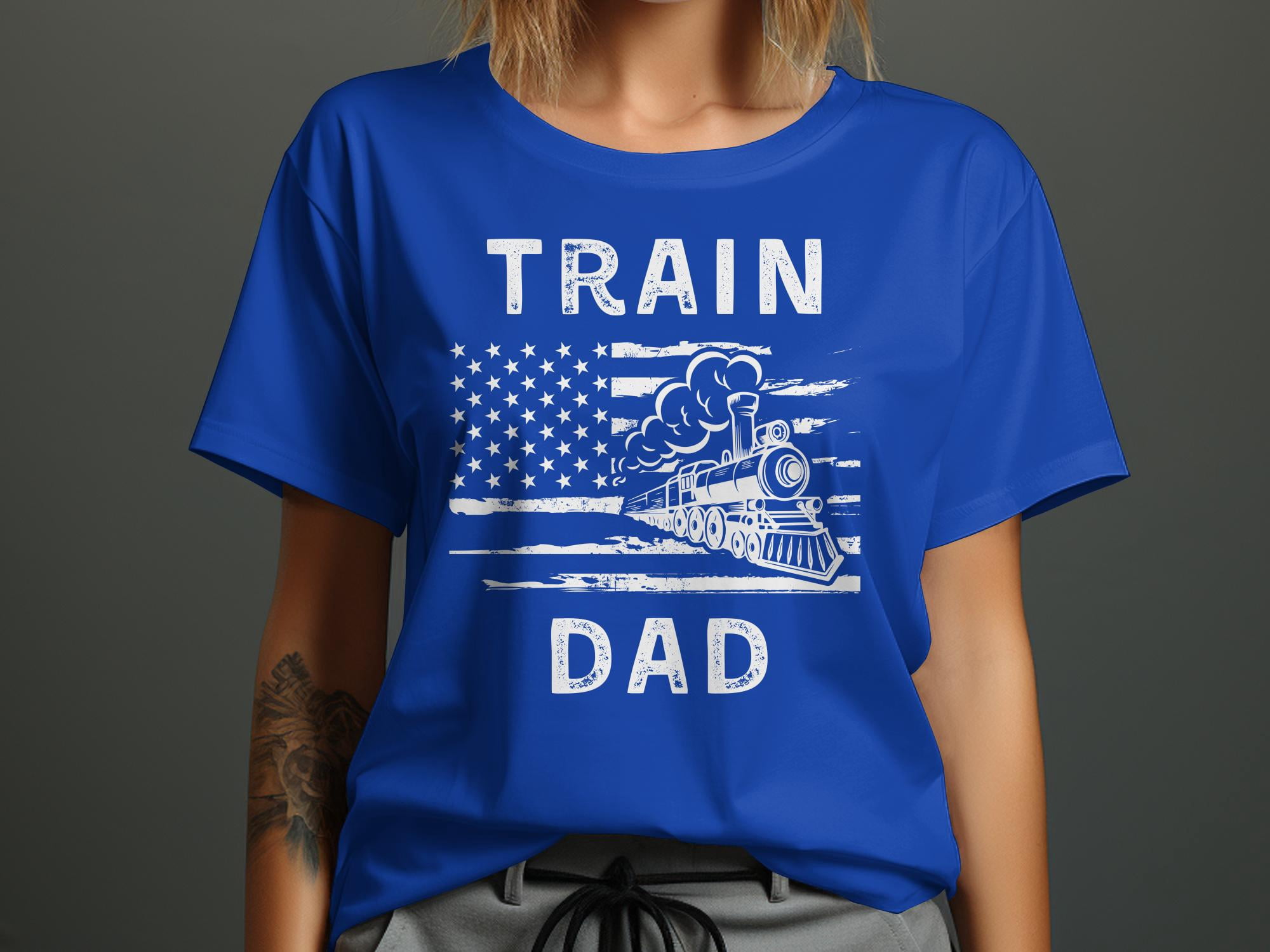 Train Dad Locomotive Tshirt, Fathers Day Gift, Tshirt for Men, Birthday ...