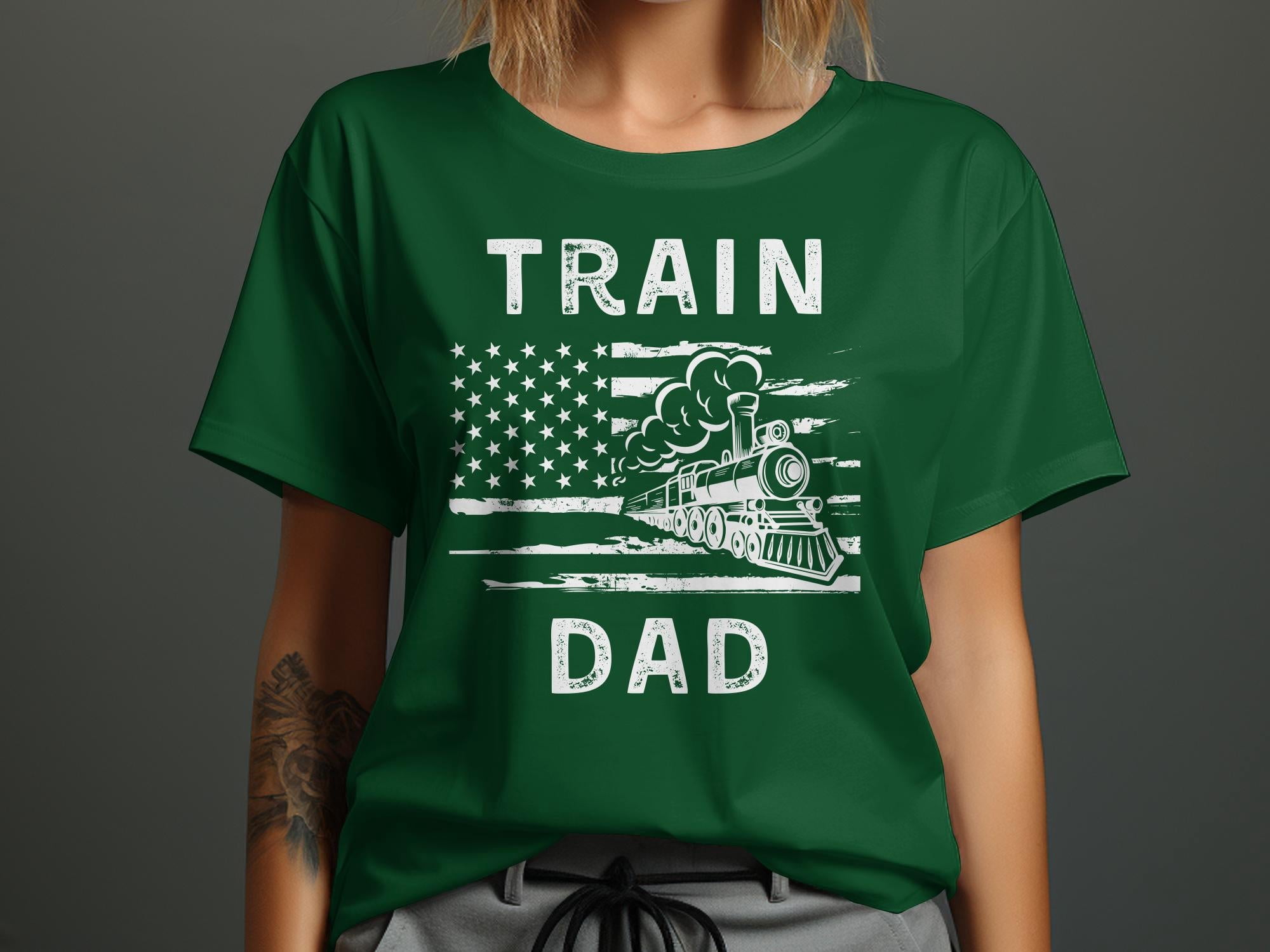 Train Dad Locomotive Tshirt, Fathers Day Gift, Tshirt for Men, Birthday ...