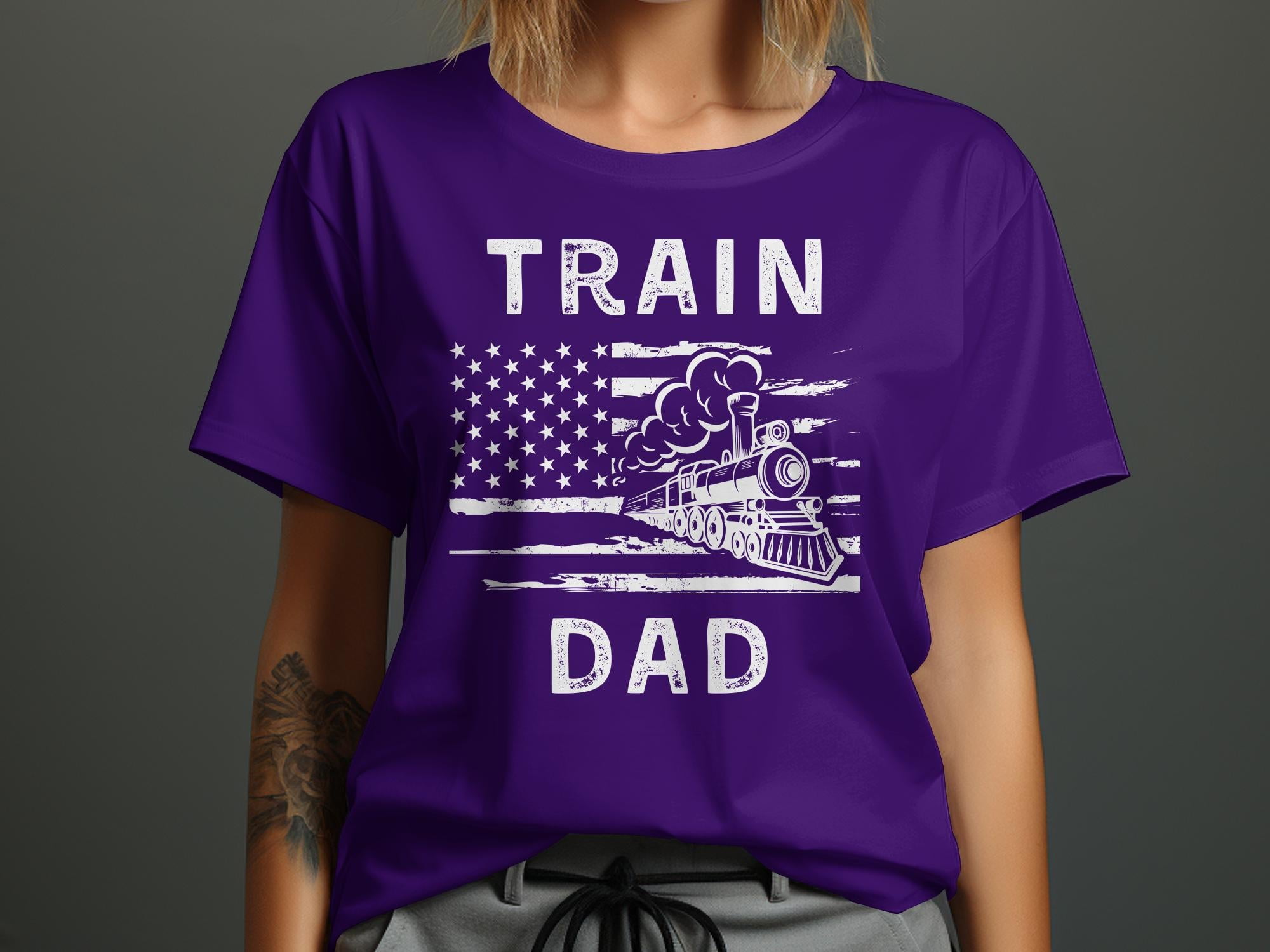 Train Dad Locomotive Tshirt, Fathers Day Gift, Tshirt for Men, Birthday ...