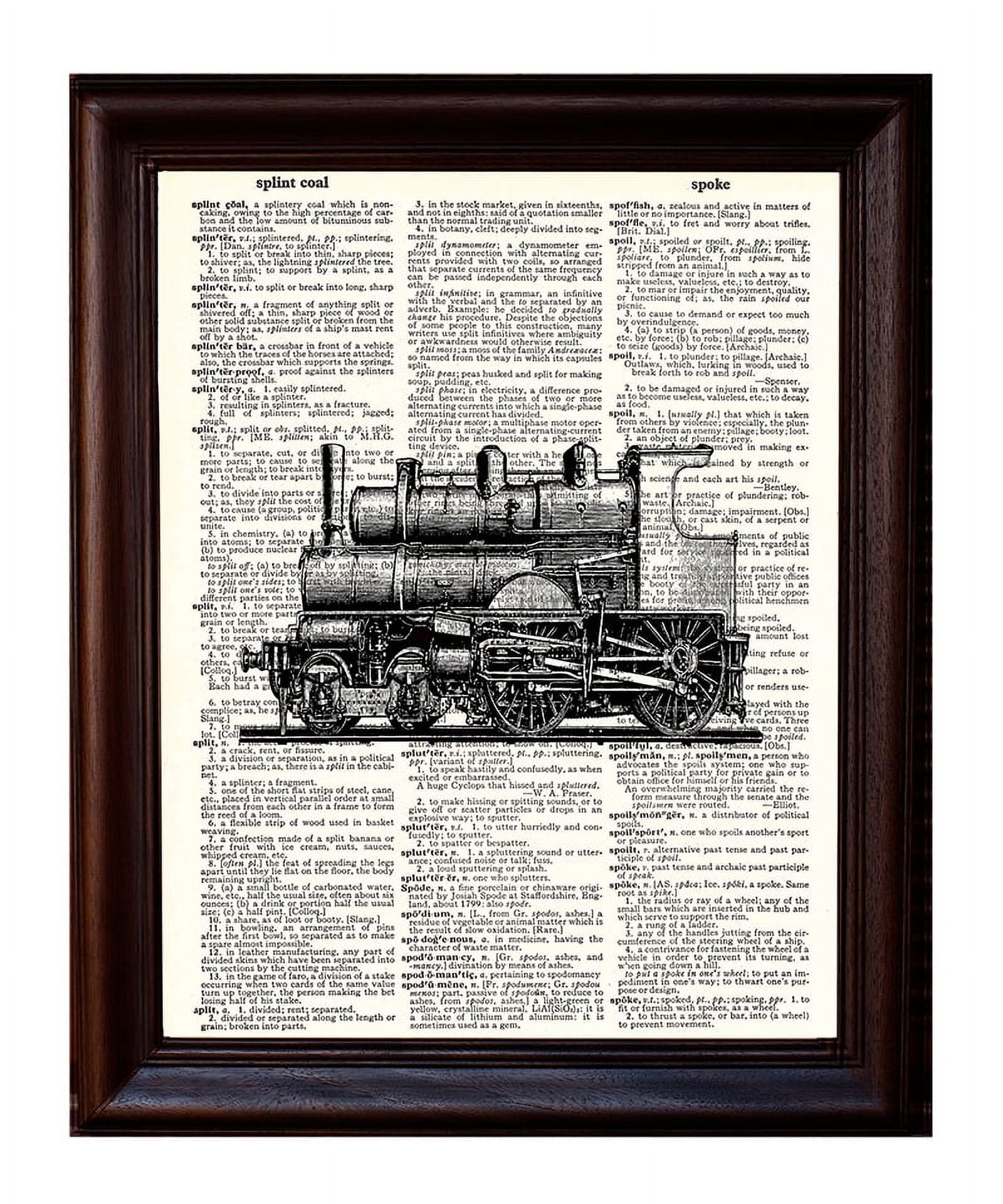 Train - Dictionary Art Print Printed On Authentic Vintage Dictionary ...