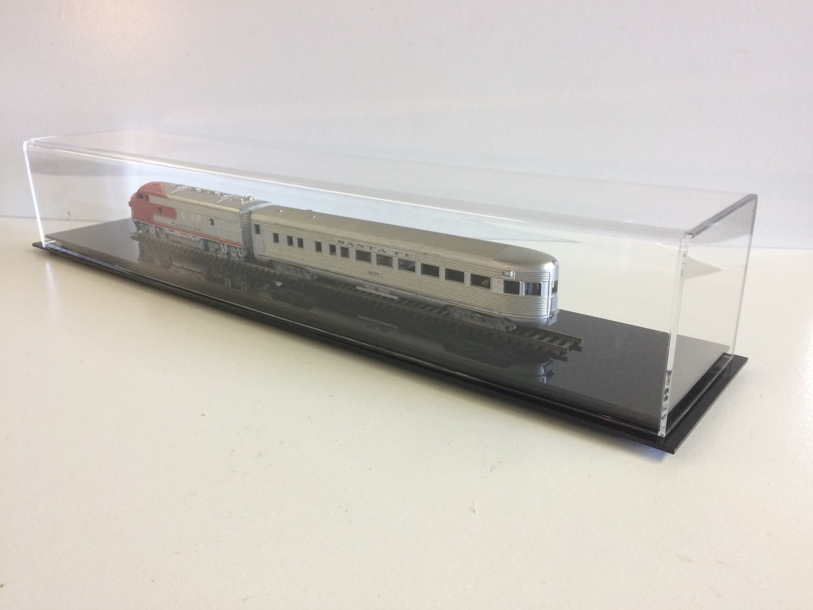 Train Display case HO scale 24" long with black acrylic base - Walmart.com