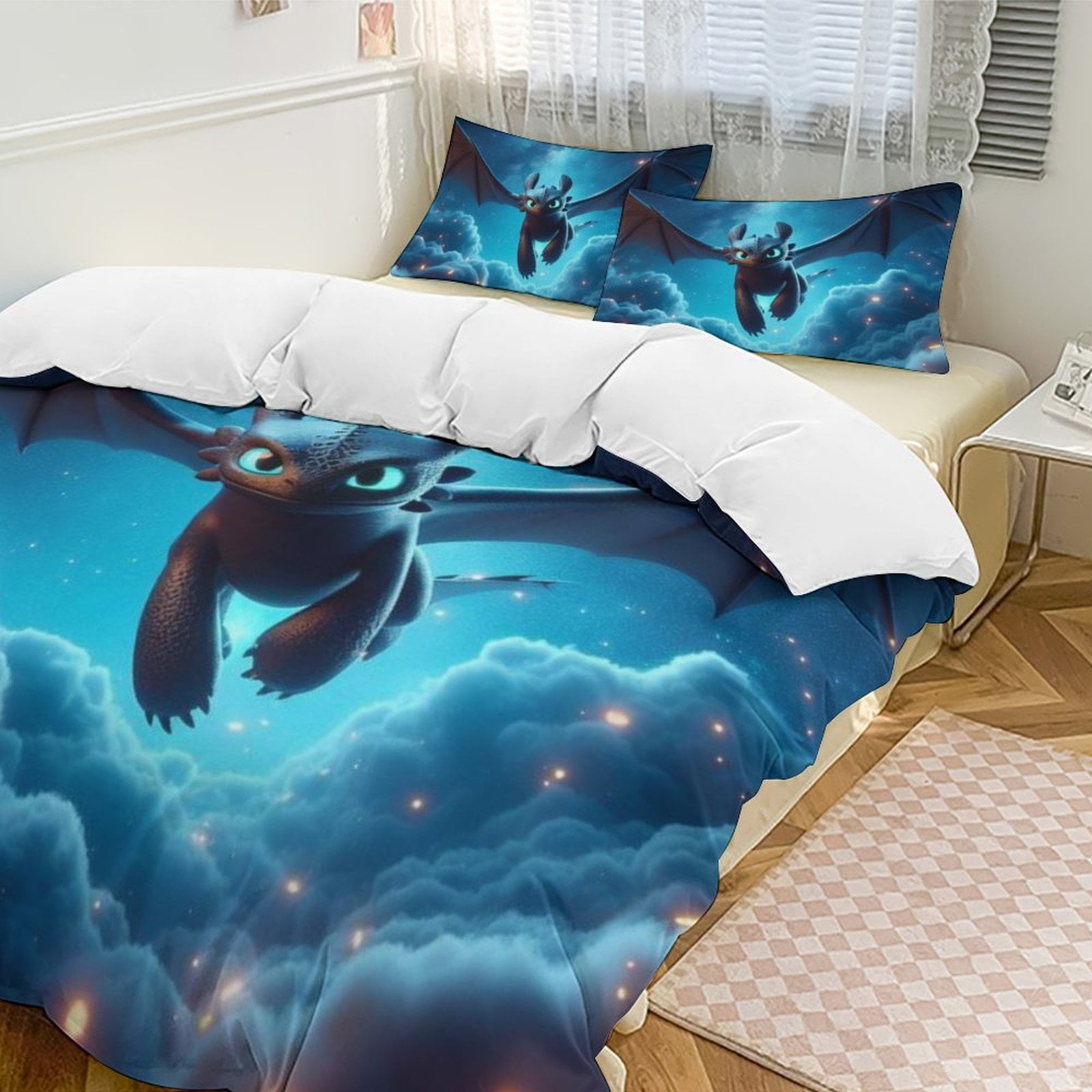How to Train Your Dragon Comforter Bedding Set Cover 3 Piece with 2 ...