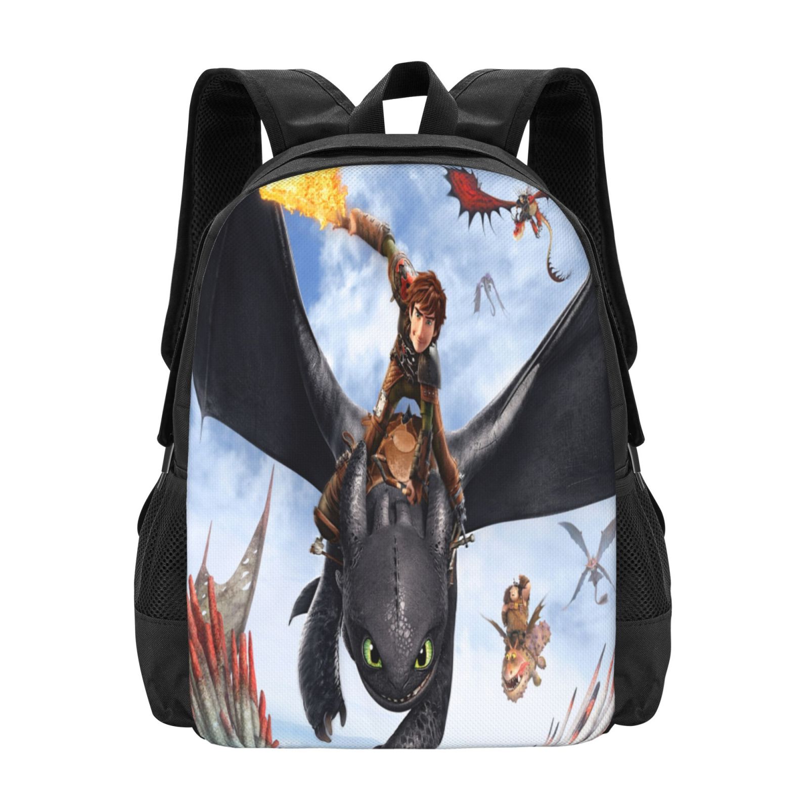 Train Your Dragon Toothless Backpack Cartoon Print Backpack 16.5 Inch ...