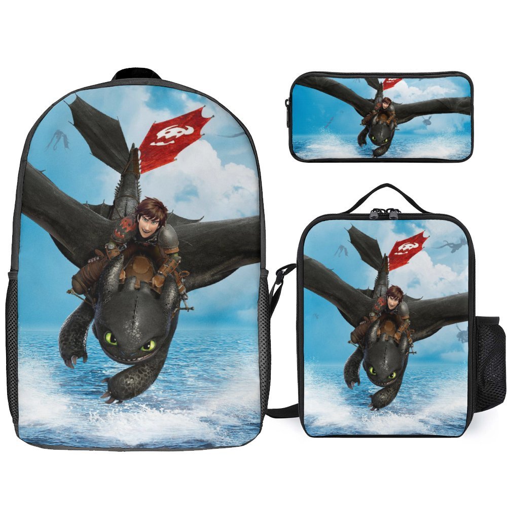 How To Train Your Dragon Toothless Backpack Set Backpacks with Pencil ...