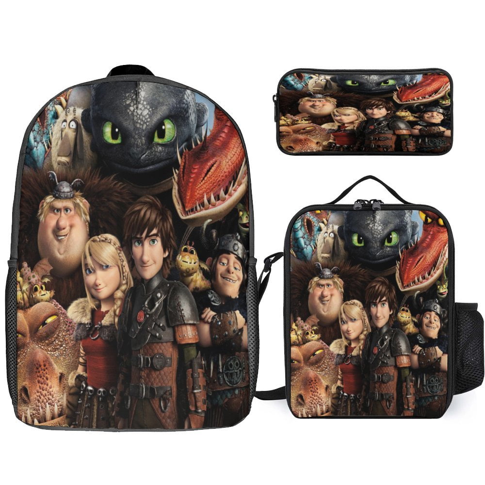 How To Train Your Dragon Toothless Backpack Set Backpacks with Pencil ...