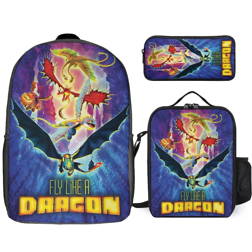How To Train Your Dragon Toothless Backpack Set Backpacks with Pencil ...