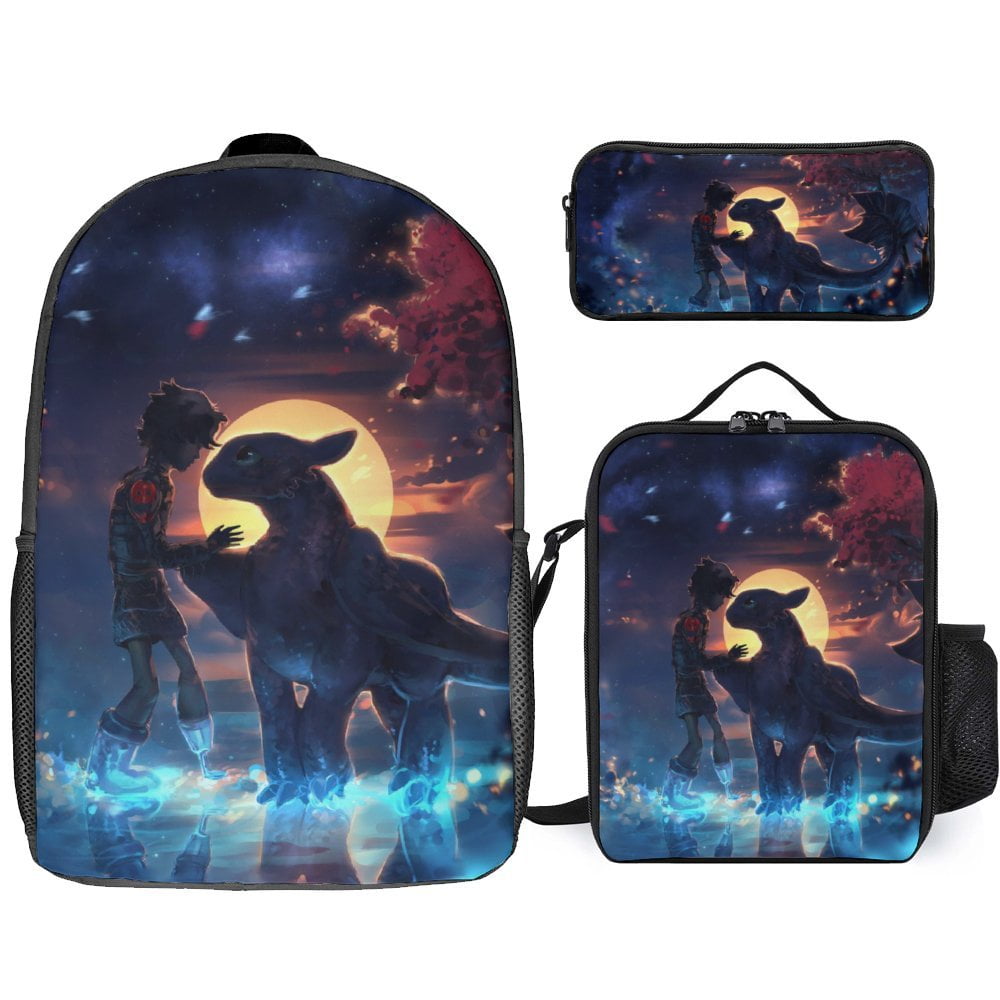How To Train Your Dragon Toothless Backpack Set Backpacks with Pencil ...