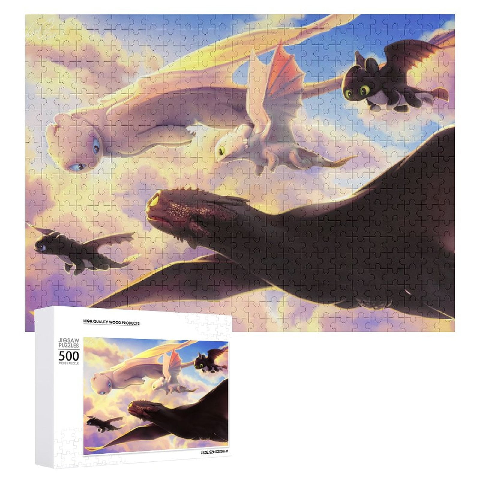 How to Train Your Dragon Toothless Lightfury Wooden Jigsaw Puzzles ...