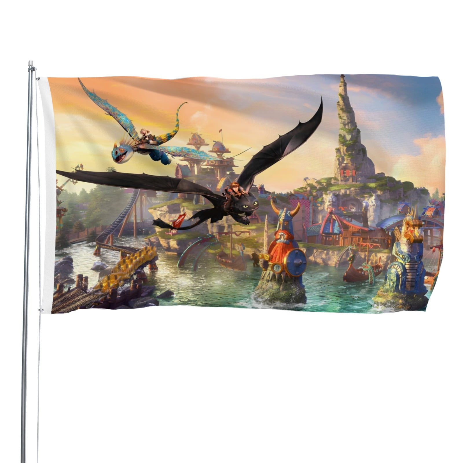 How to Train Your Dragon-themed Printed Flag Perfect gift for fans ...