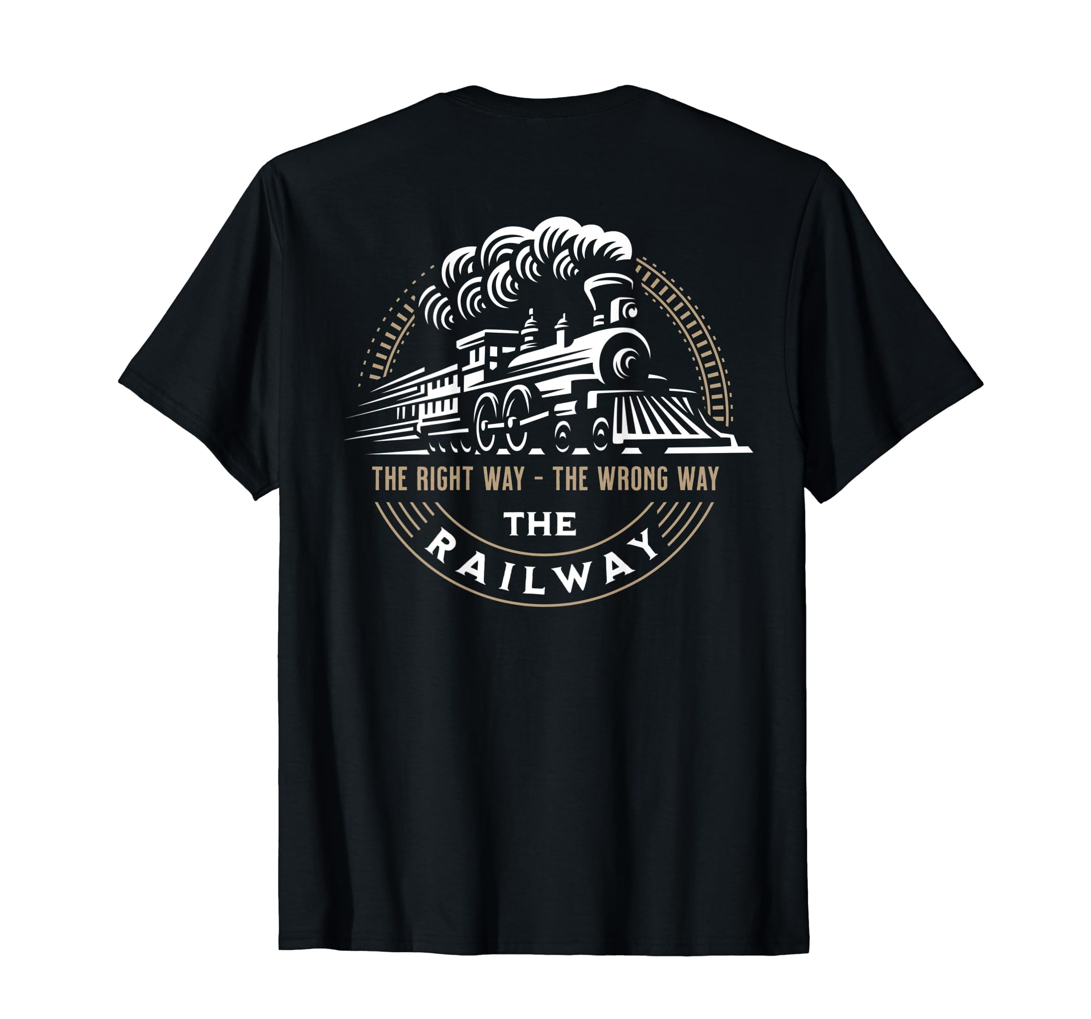 Train Driver Train Enthusiast Design For Men Back Print T-Shirt ...