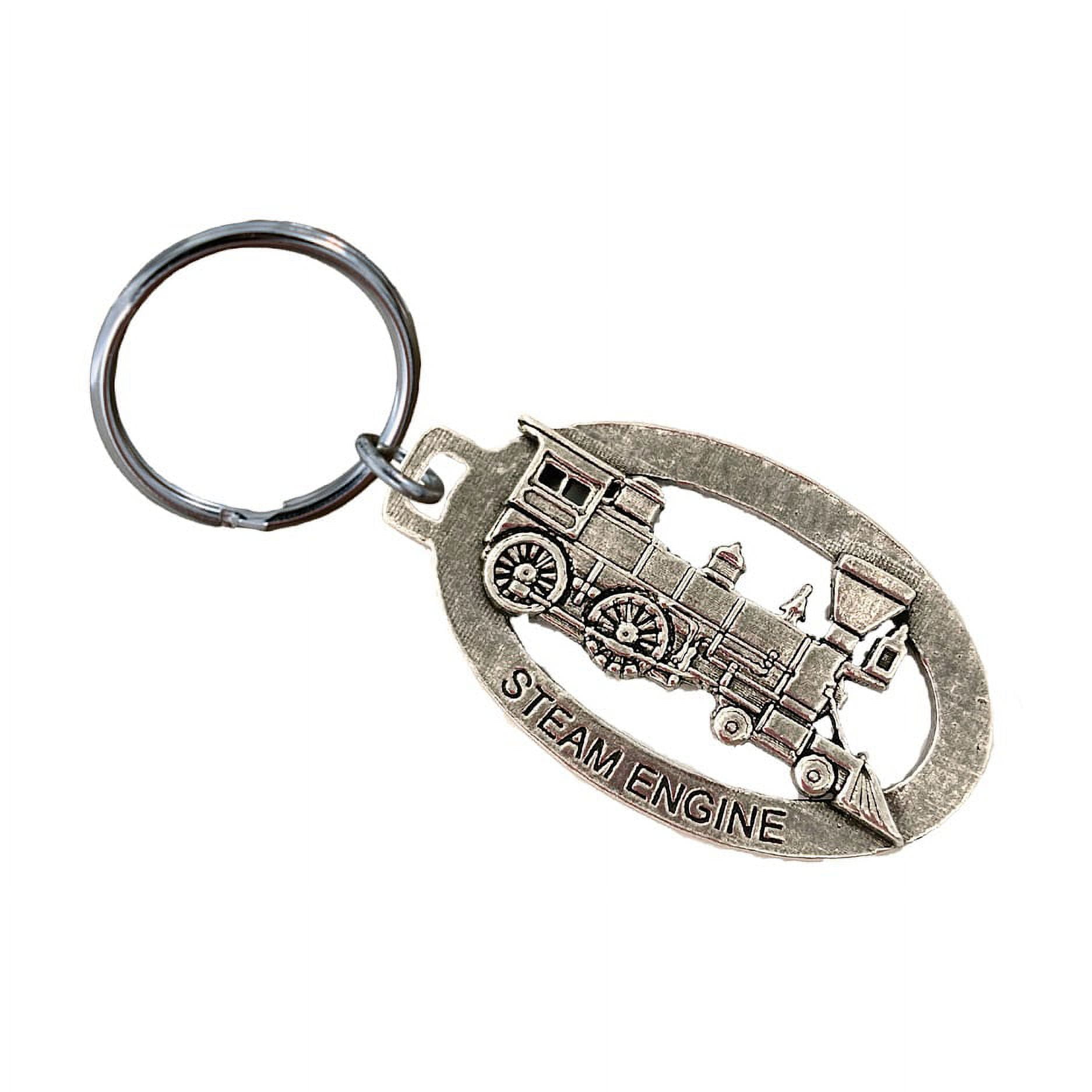 Train Engine Keychain, Locomotive, Conductor, Key Fob, Key Ring, Keys ...