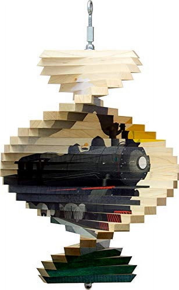 Train Engine Wood Wind Spinner - Made in USA - Walmart.com