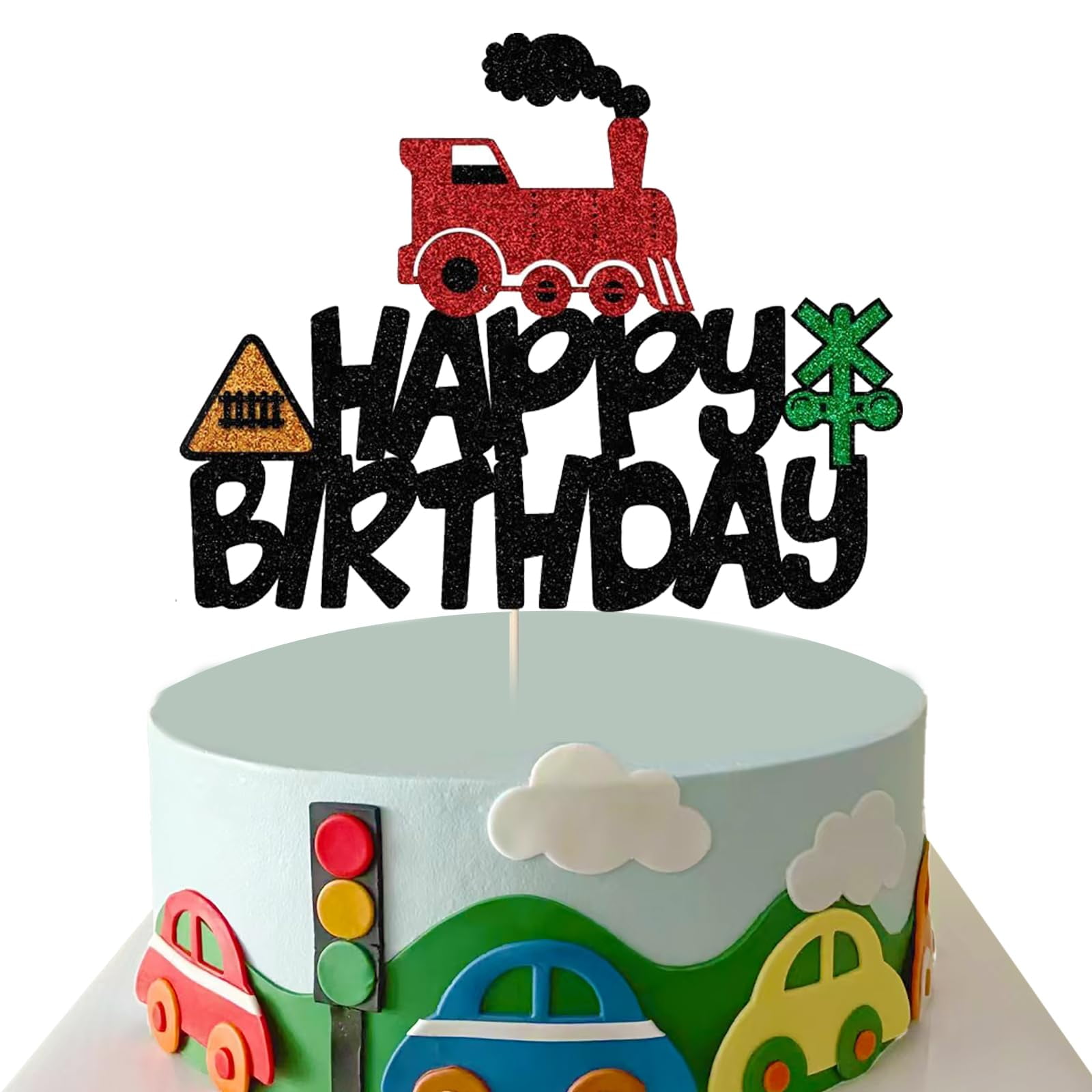 Train Happy SCH4 Cake Topper Traffic Transportations Themed Party ...