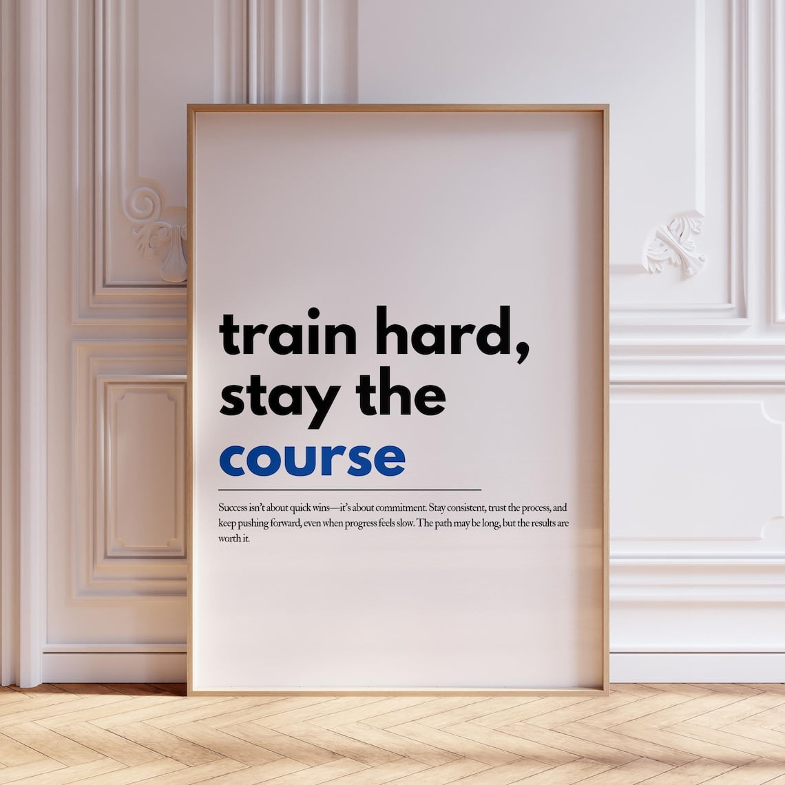 Train Hard Stay The Course Motivational Poster, Affirmation Poster ...
