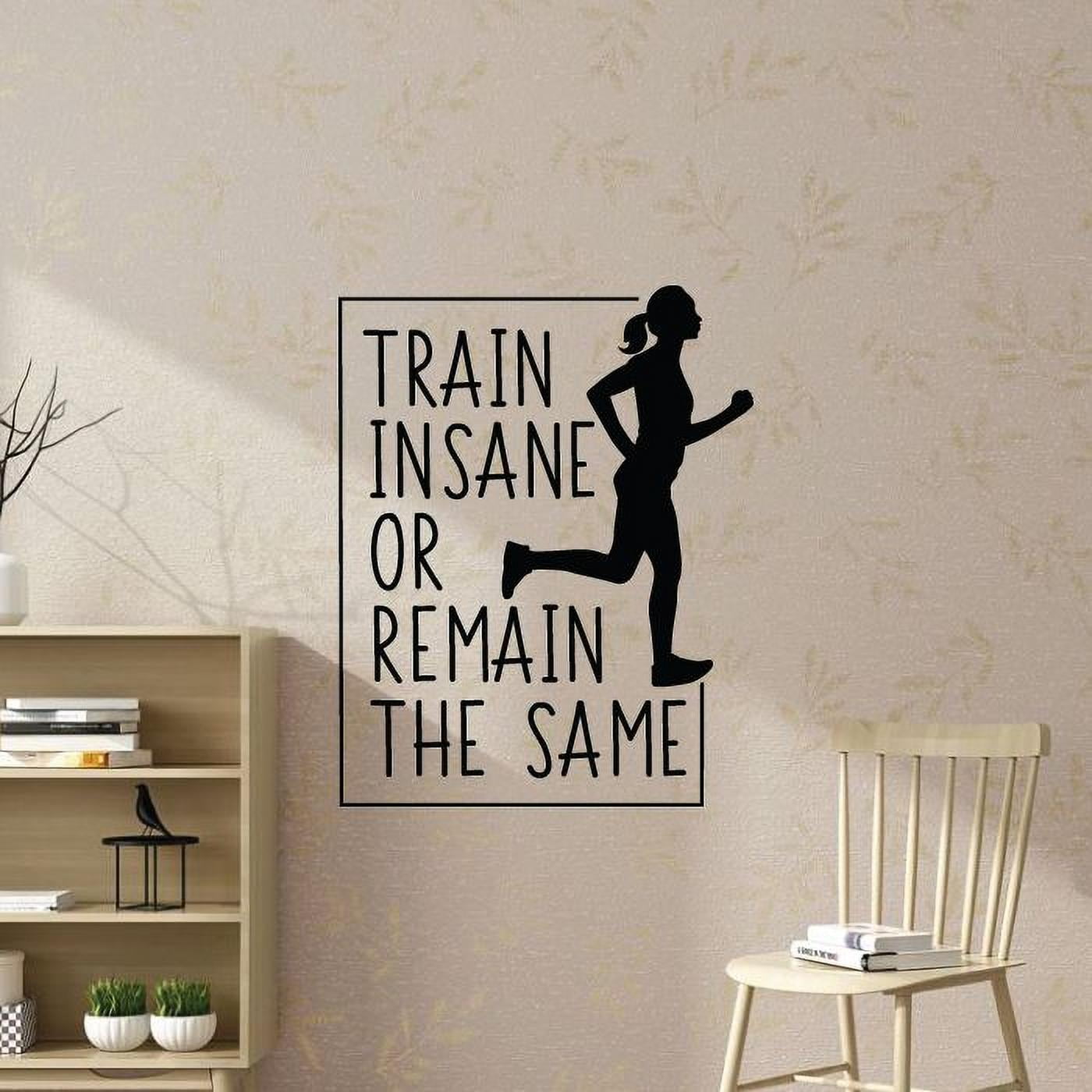 Train Insane Or Remain The Same - Quote Running Silhouette Exercise ...