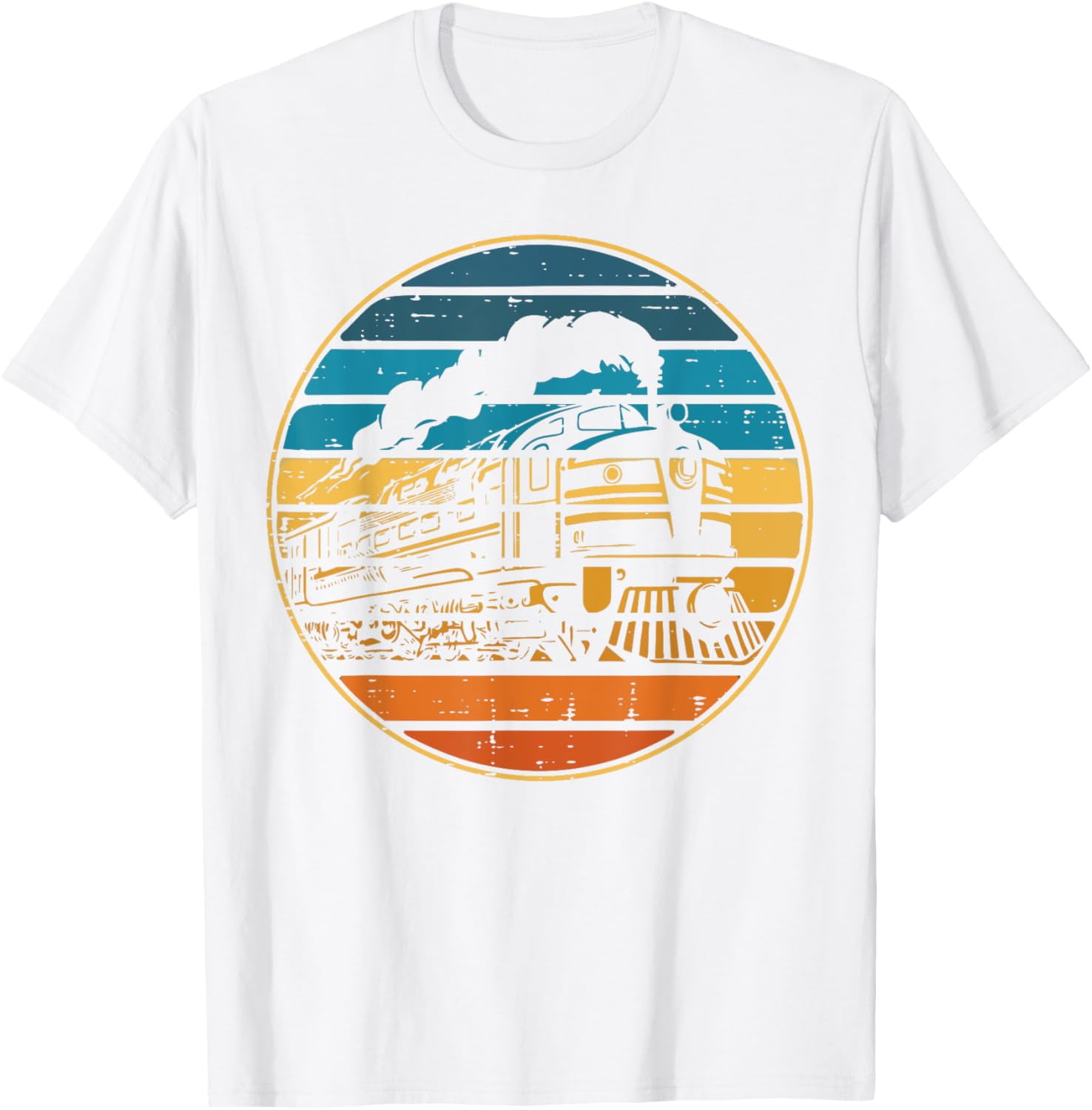 Train Locomotive Conductor Retro Railroad Boys Kids Men Teen T-Shirt ...