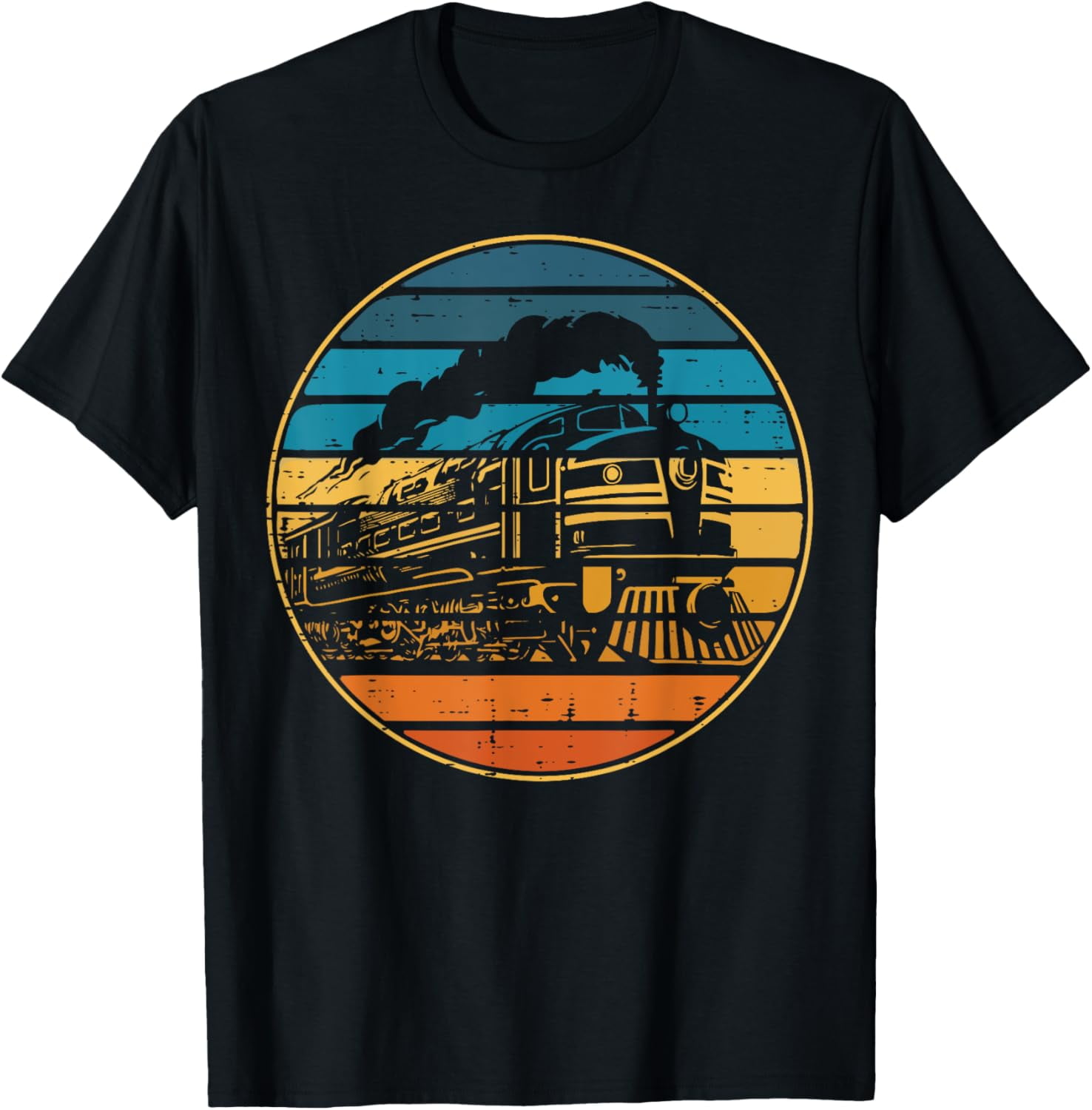 Train Locomotive Conductor Retro Railroad Boys Kids Men Teen T-Shirt ...
