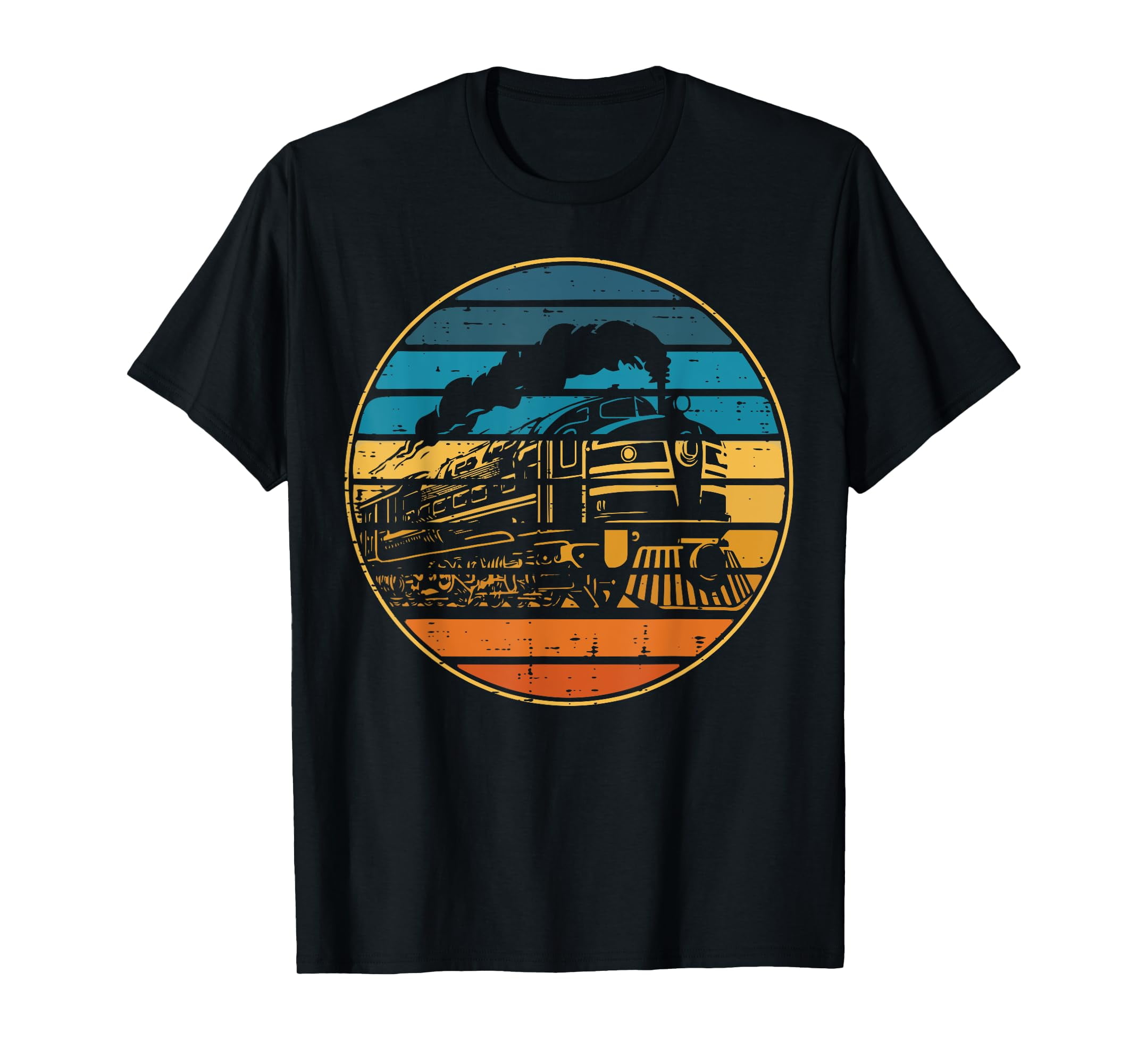 Train Locomotive Conductor Retro Railroad Boys Kids Men Teen T-Shirt ...