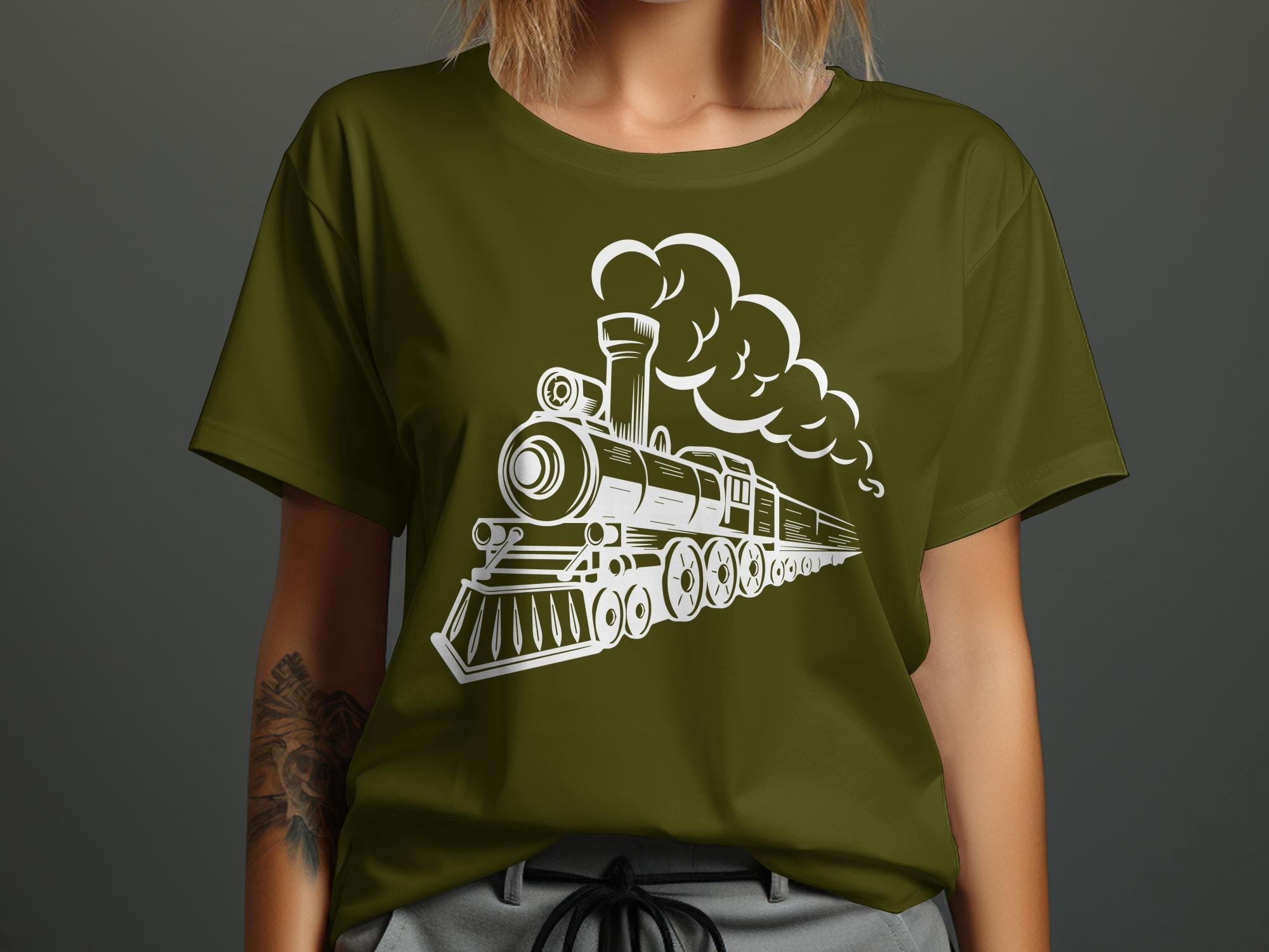 Train Locomotive Tshirt, Mens Gifts, Train Engine Tshirt, Railroad ...
