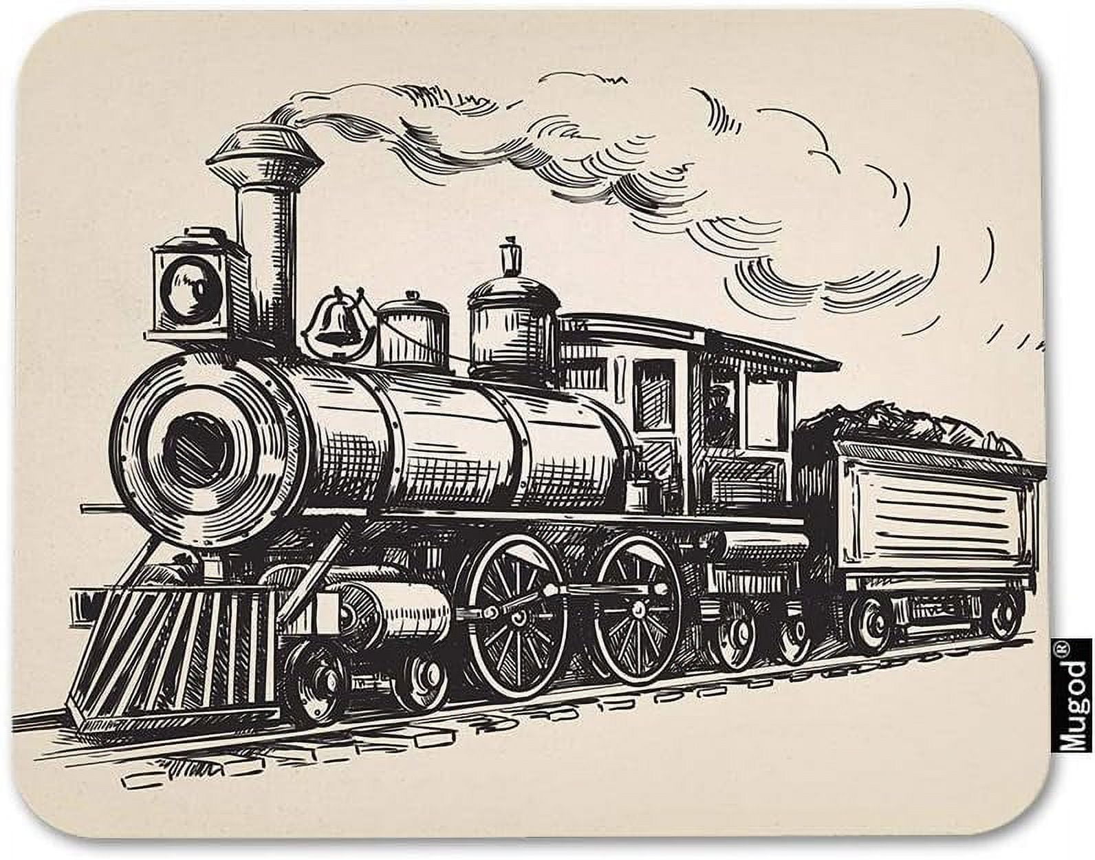 Train Mouse Pad Steam Locomotive Transport Railroad Railway Trip ...