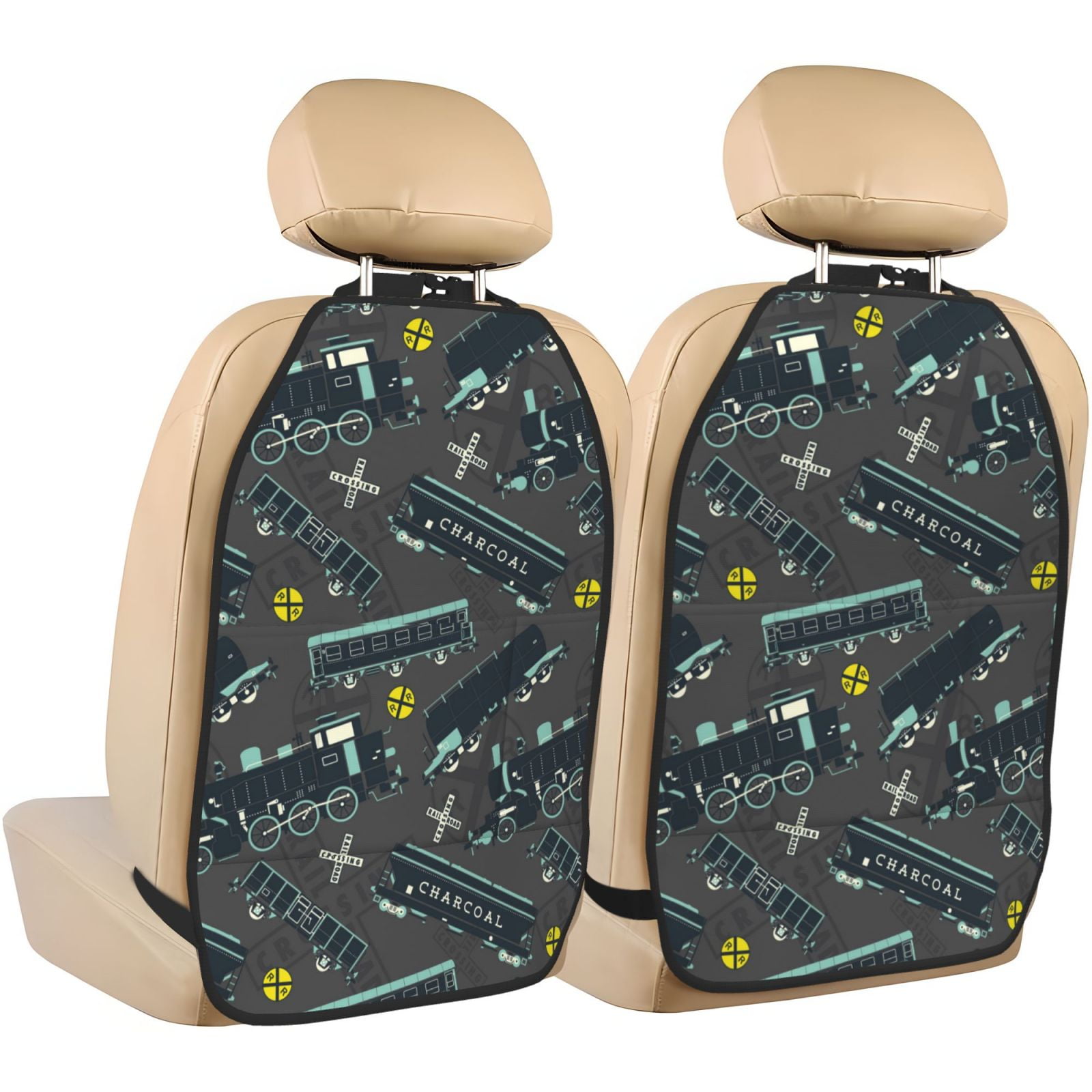 Train Pattern funny BackSeat Car Organiser, Waterproof Scratchproof Car ...