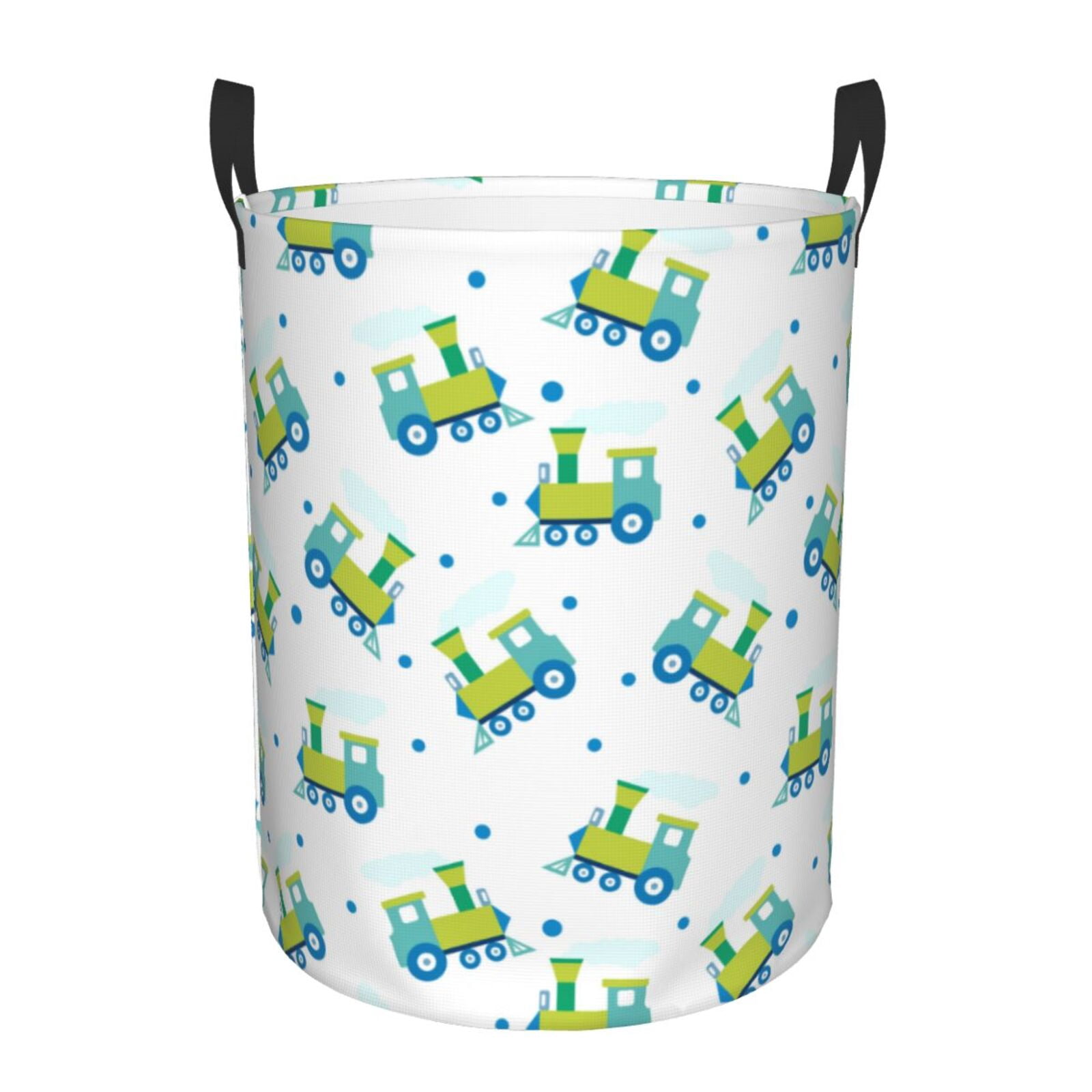 Train Pattern green Laundry Basket, Laundry Hamper Waterproof Laundry ...
